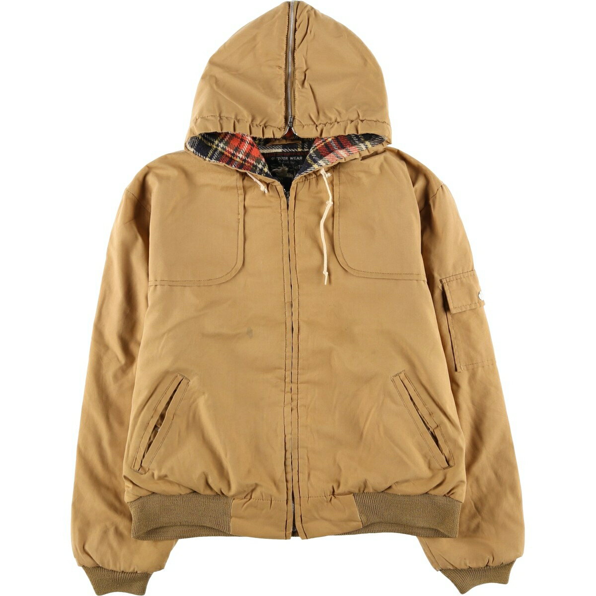 商品詳細 ブランド・SANCSET・ 特徴・厚手・長袖・チェック柄ライナー・ヴィンテージ・ モデル/形状・コットンパーカー・ 素材・コットン:60%・ポリエステル:40%・ 色・ベージュ系 ブラウン・ 柄・無地・ 生産国・マカオ製・ 年代 ...