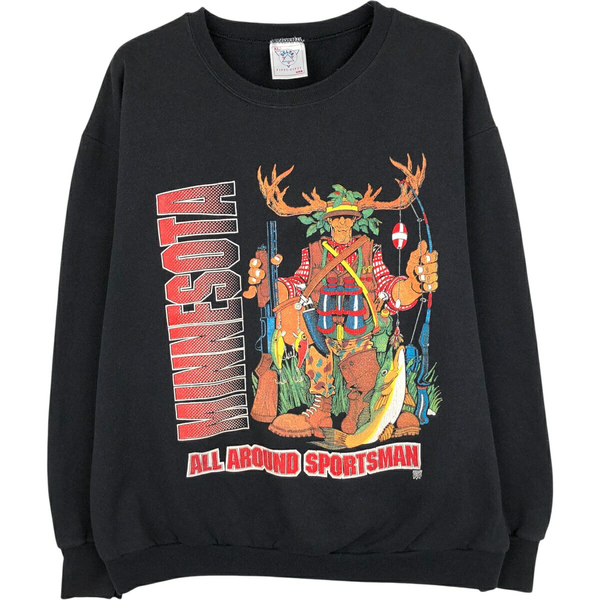 商品詳細 ブランド・DELTA・ 特徴・クルーネック(丸首)・長袖・ヴィンテージ・ モデル/形状・MINNESOTA ミネソタ大学・カレッジスウェットシャツ トレーナー・ 素材・ポリエステル:50%・コットン:50%・ 色・ブラック系 黒色...