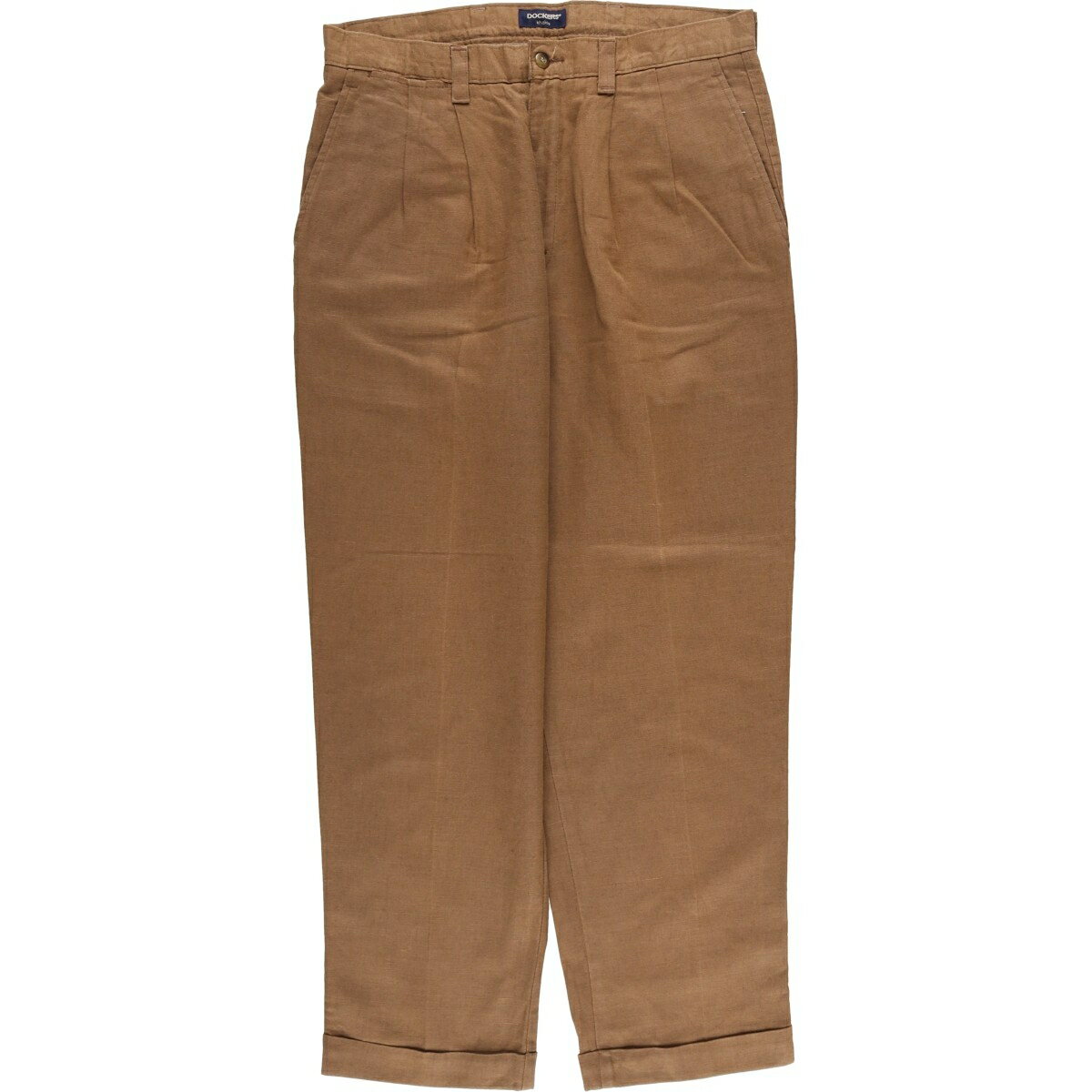 商品詳細 ブランド・DOCKERS・ドッカーズ・ 特徴・薄手・ジッパーフライ・ツータック・ワイドパンツ・ヴィンテージ・ モデル/形状・KHAKIS・リネンパンツ スラックス・ 素材・リネン:55%・コットン:45%・ 色・ブラウン系 茶色・...