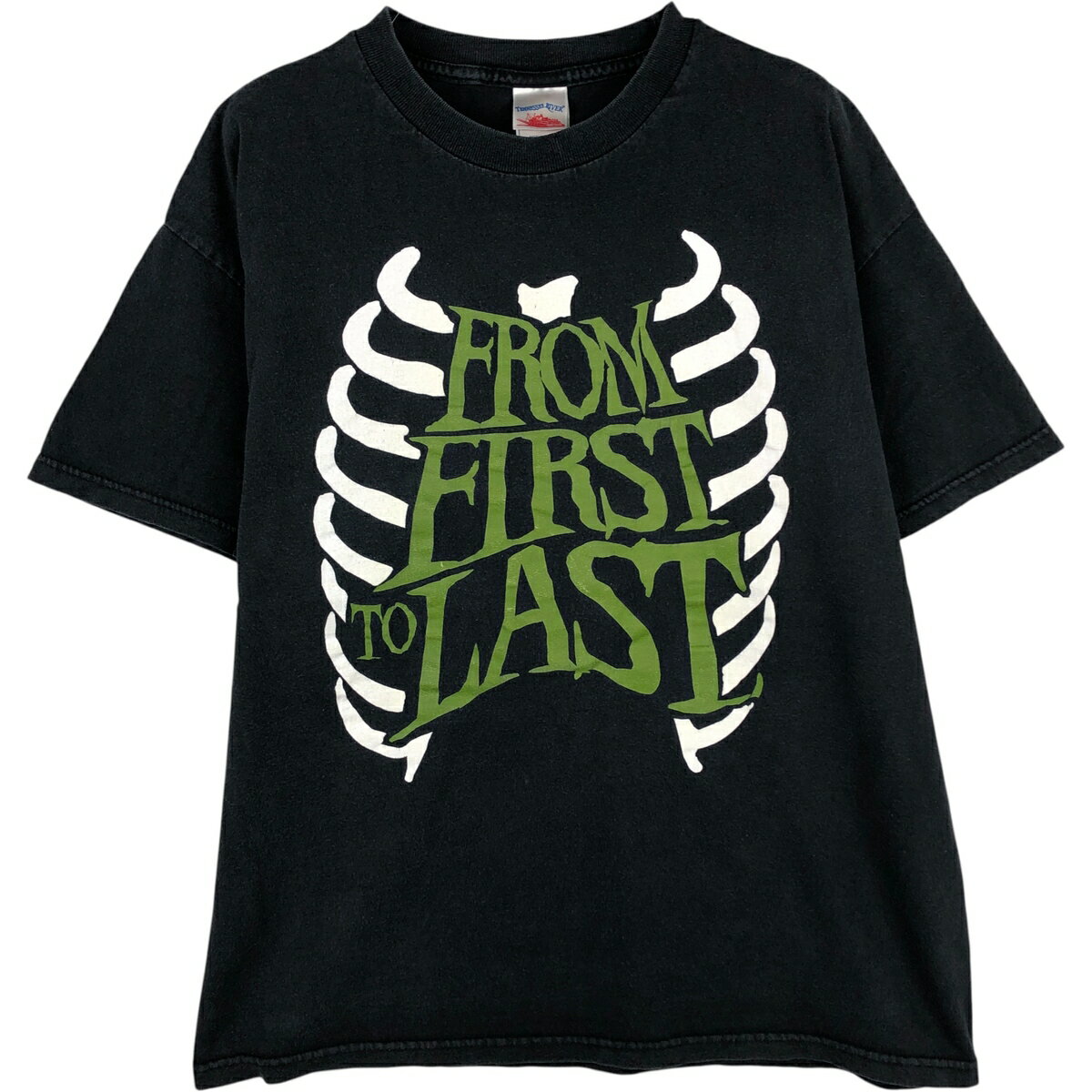 商品詳細 ブランド・TENNESSEE RIVER・ 特徴・クルーネック(丸首)・半袖・ モデル/形状・バンドTシャツ バンT・ 素材・コットン:100%・ 色・ブラック系 黒色・ 柄・プリント・ 生産国・メキシコ製・ 年代・00年代・ サ...