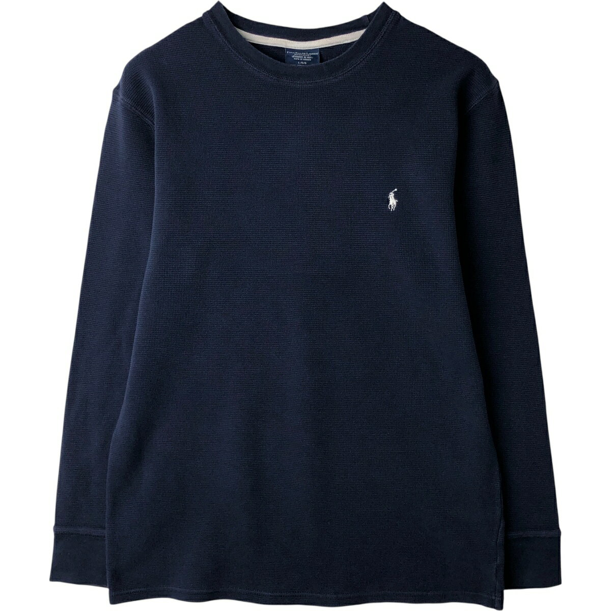 商品詳細 ブランド・Ralph Lauren・ラルフローレン・ 特徴・クルーネック(丸首)・長袖・ モデル/形状・POLO RALPH LAUREN SLEEPWEAR・サーマルロンT ワッフル・ 素材・コットン:100%・ 色・ネイビー系...