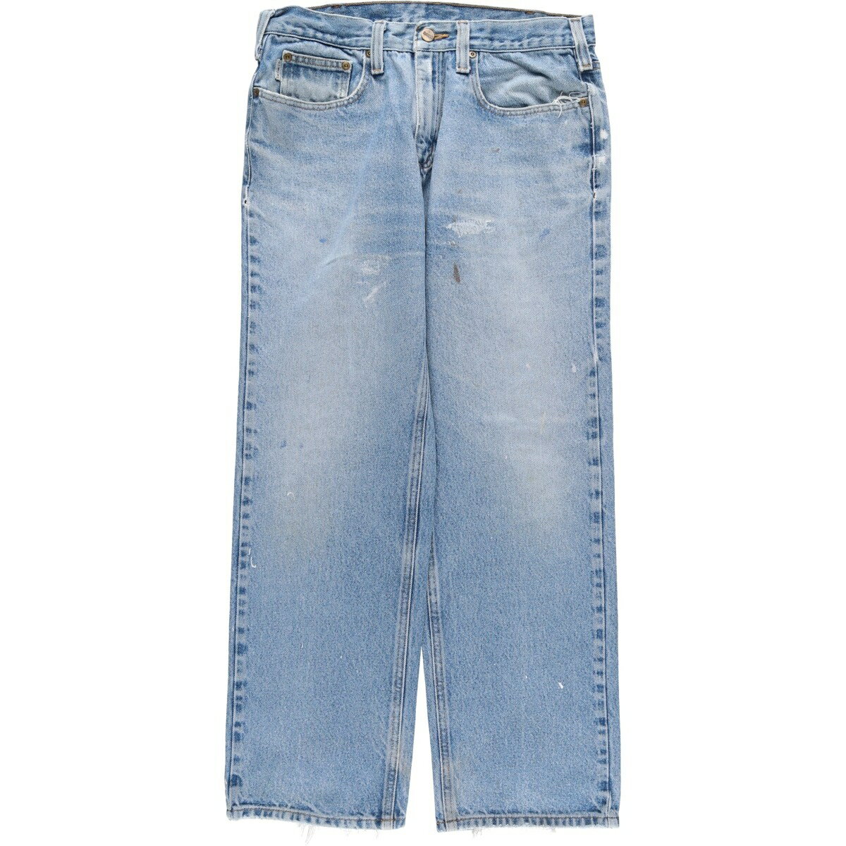 商品詳細 ブランド・Carhartt・カーハート・ 特徴・ジッパーフライ・ モデル/形状・RELAXED FIT・テーパードデニムパンツ・ 素材・コットン:100%・ 色・ブルー系 青色・ 柄・ロゴパッチ・無地・ 生産国・メキシコ製・ 年代...