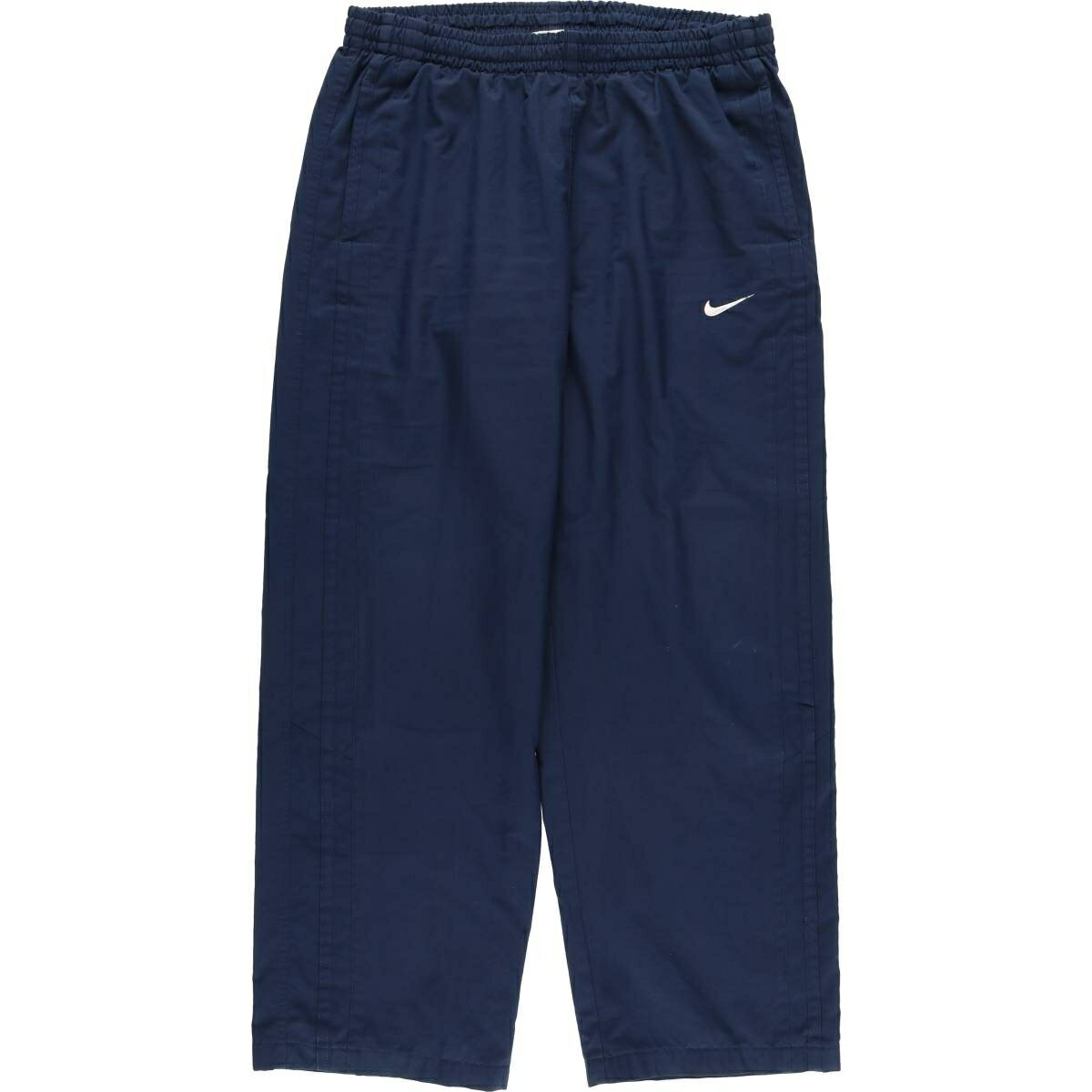 商品詳細 ブランド・NIKE・ナイキ・ 特徴・ウエスト調節ひも・ワイドパンツ・ヴィンテージ・メッシュライナー・ モデル/形状・ウォームアップパンツ・ナイロンパンツ シャカシャカパンツ・ 素材・ポリエステル:100%・ 色・ネイビー系 紺色・...