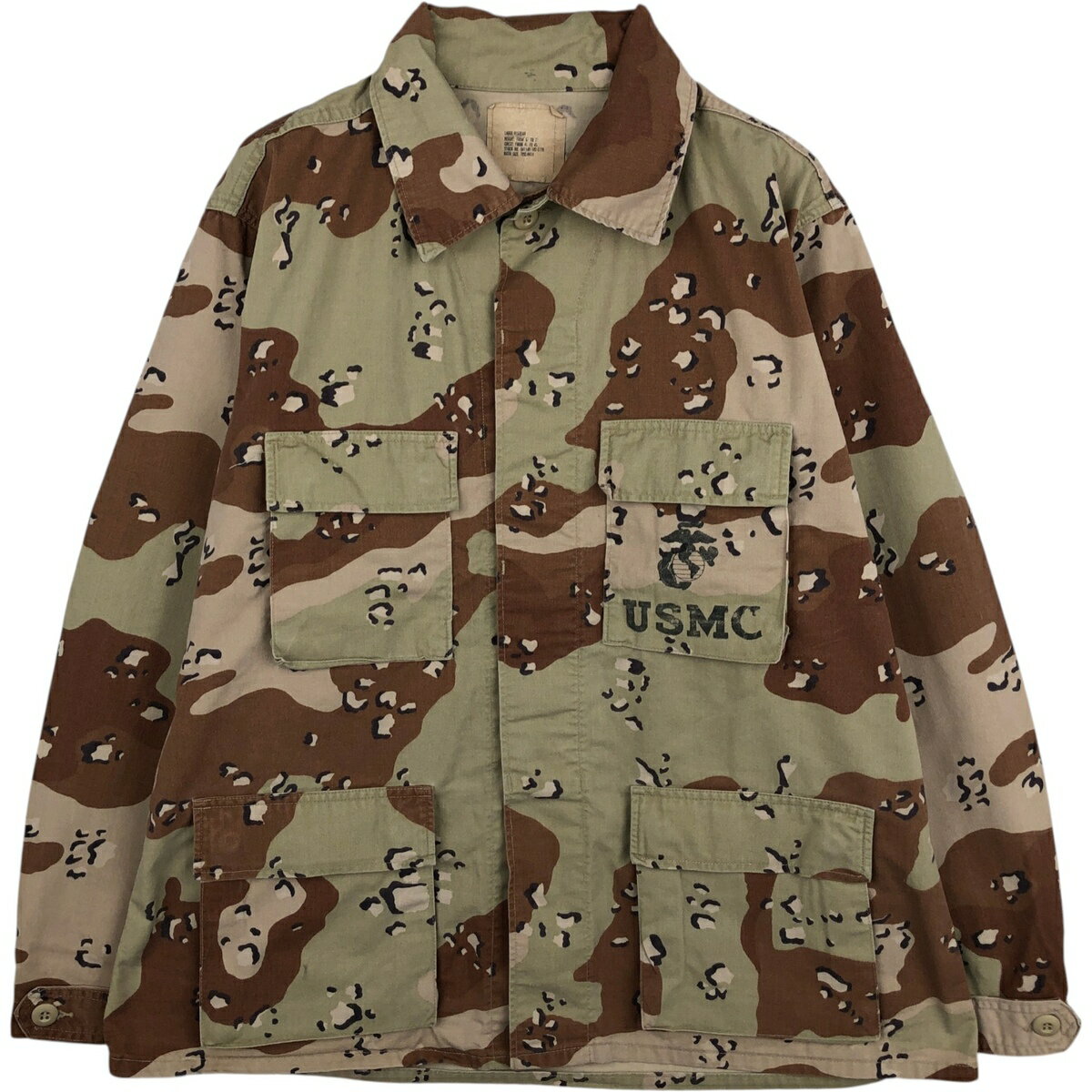 商品詳細 ブランド・UNKNOWN・ 特徴・薄手・米軍実品・長袖・90年納品・フルボタン・ モデル/形状・COAT DESERT CAMOUFLAGE PATTERN COMBAT・B.D.U ミリタリージャケット・ 素材・コットン:50%...