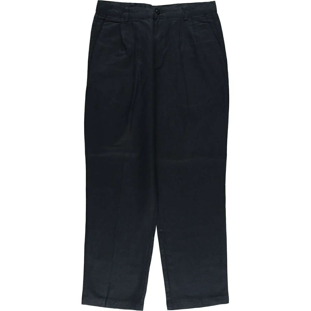 商品詳細 ブランド・DOCKERS・ドッカーズ・ 特徴・薄手・ジッパーフライ・ワイドパンツ・ツータック・ヴィンテージ・ モデル/形状・khakis・スラックス ワイドパンツ・ 素材・不明・ 色・ブラック系 黒色・ 柄・無地・ロゴパッチ・ 生...