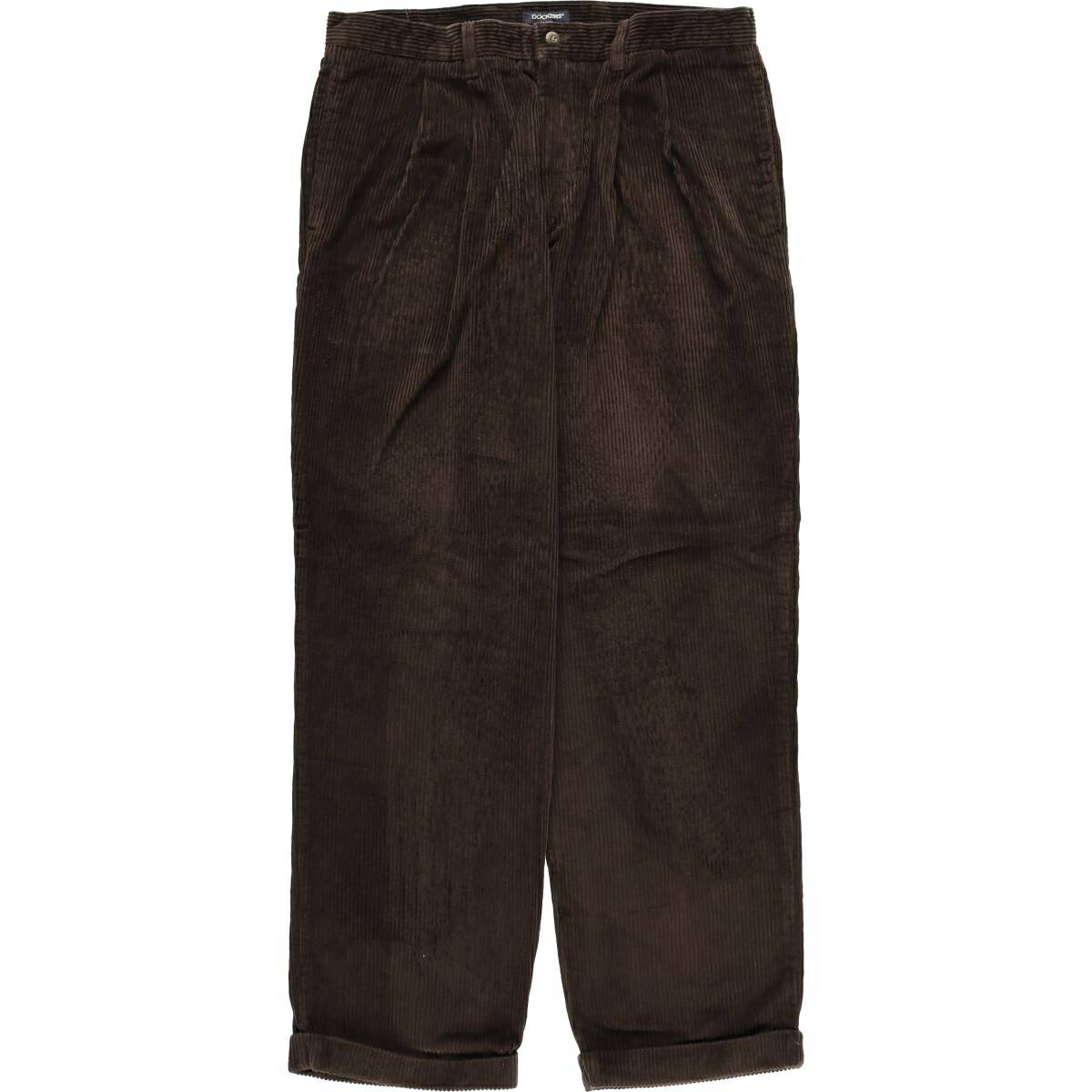 商品詳細 ブランド・DOCKERS・ドッカーズ・ 特徴・厚手・ジッパーフライ・ワイドパンツ・ツータック・太畝・ モデル/形状・khakis・コーデュロイパンツ・ 素材・コットン:85%・ポリエステル:15%・ 色・ブラウン系 茶色・ 柄・無...