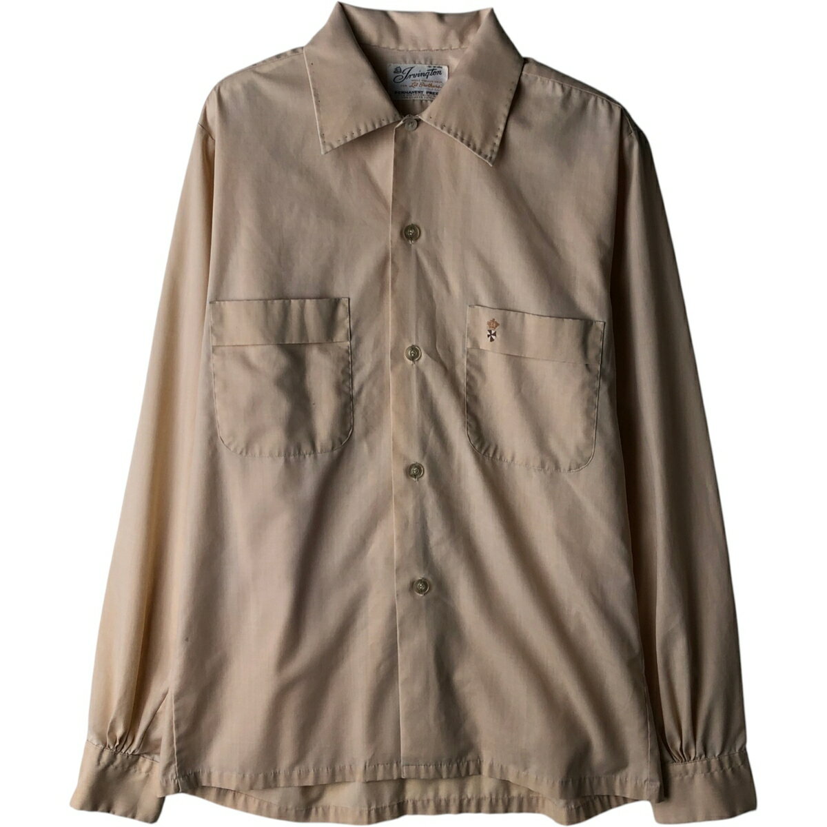 商品詳細 ブランド・Irvington・ 特徴・薄手・長袖・レギュラーカラー・シアーシャツ・ヴィンテージ・ モデル/形状・長袖 ポリシャツ・ 素材・ポリエステル:65%・コットン:35%・ 色・ベージュ系・ 柄・無地・ 生産国・不明・ 年代...