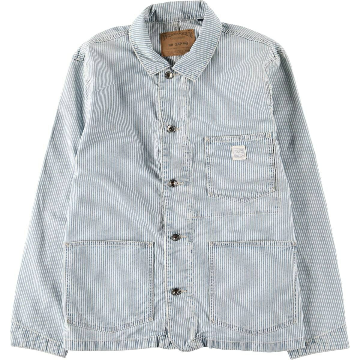 商品詳細 ブランド・GAP・ギャップ・ 特徴・薄手・長袖・フルボタン・ハーフ丈・ モデル/形状・WORK-FORCE・カバーオール・ 素材・コットン:100%・ 色・ブルー系 青色・ 柄・ヒッコリーストライプ・パッチ・ 生産国・ベトナム製・...