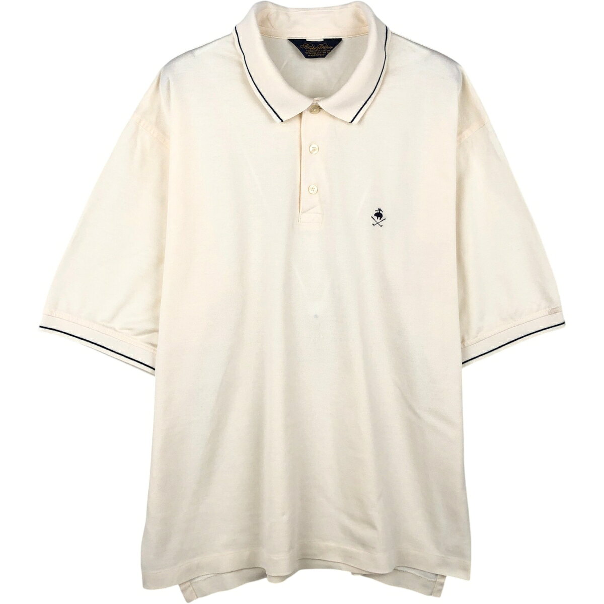 商品詳細 ブランド・Brooks Brothers・ブルックスブラザーズ・ 特徴・半袖・レギュラーカラー・ モデル/形状・ESTABLISHED 1818・半袖 ポロシャツ・ 素材・ピマコットン:100%・ 色・クリーム色・ 柄・無地・ワン...
