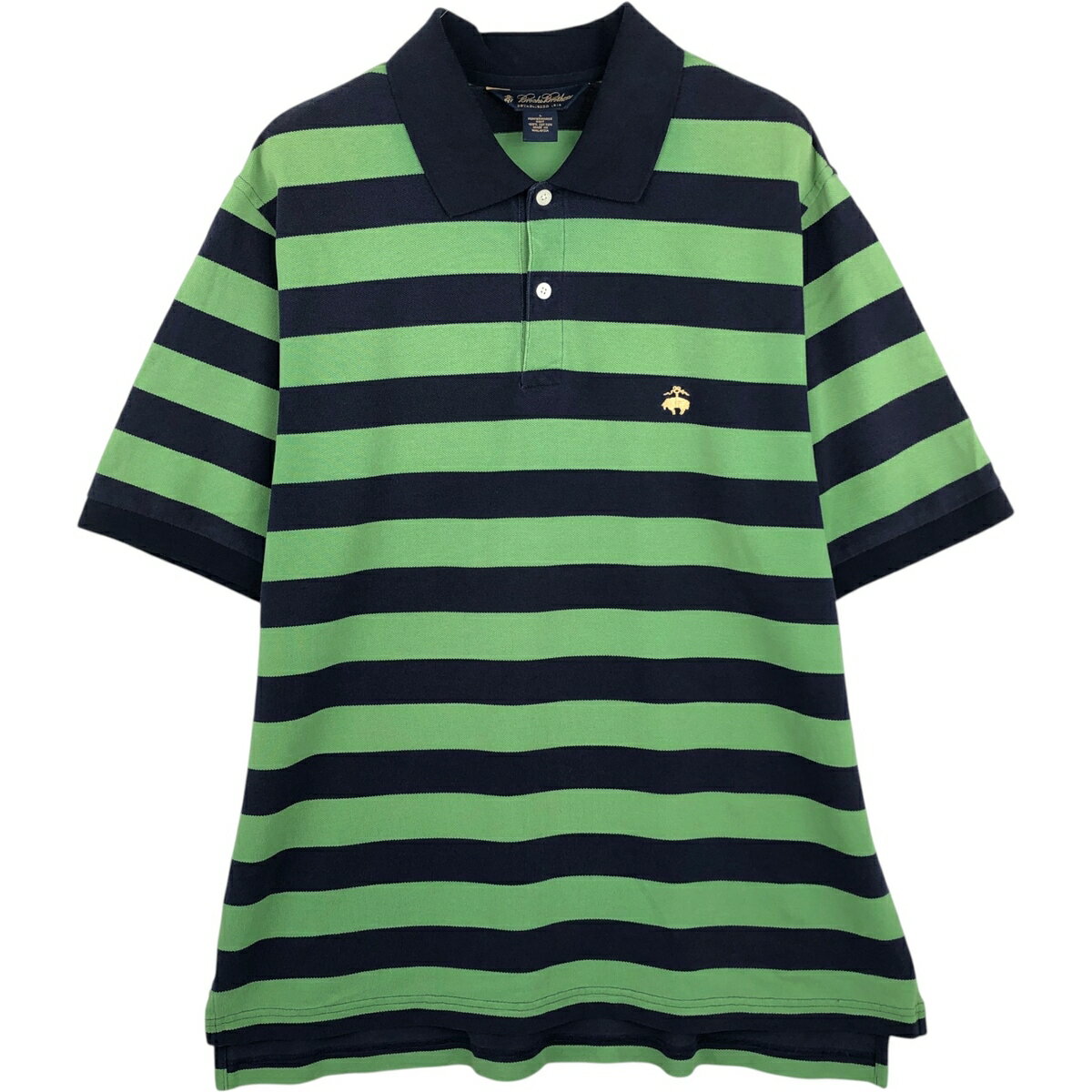 商品詳細 ブランド・Brooks Brothers・ブルックスブラザーズ・ 特徴・半袖・レギュラーカラー・ モデル/形状・ESTABLISHED 1818・半袖 ボーダー ポロシャツ・ 素材・コットン:100%・ 色・グリーン系 緑色・ネイ...