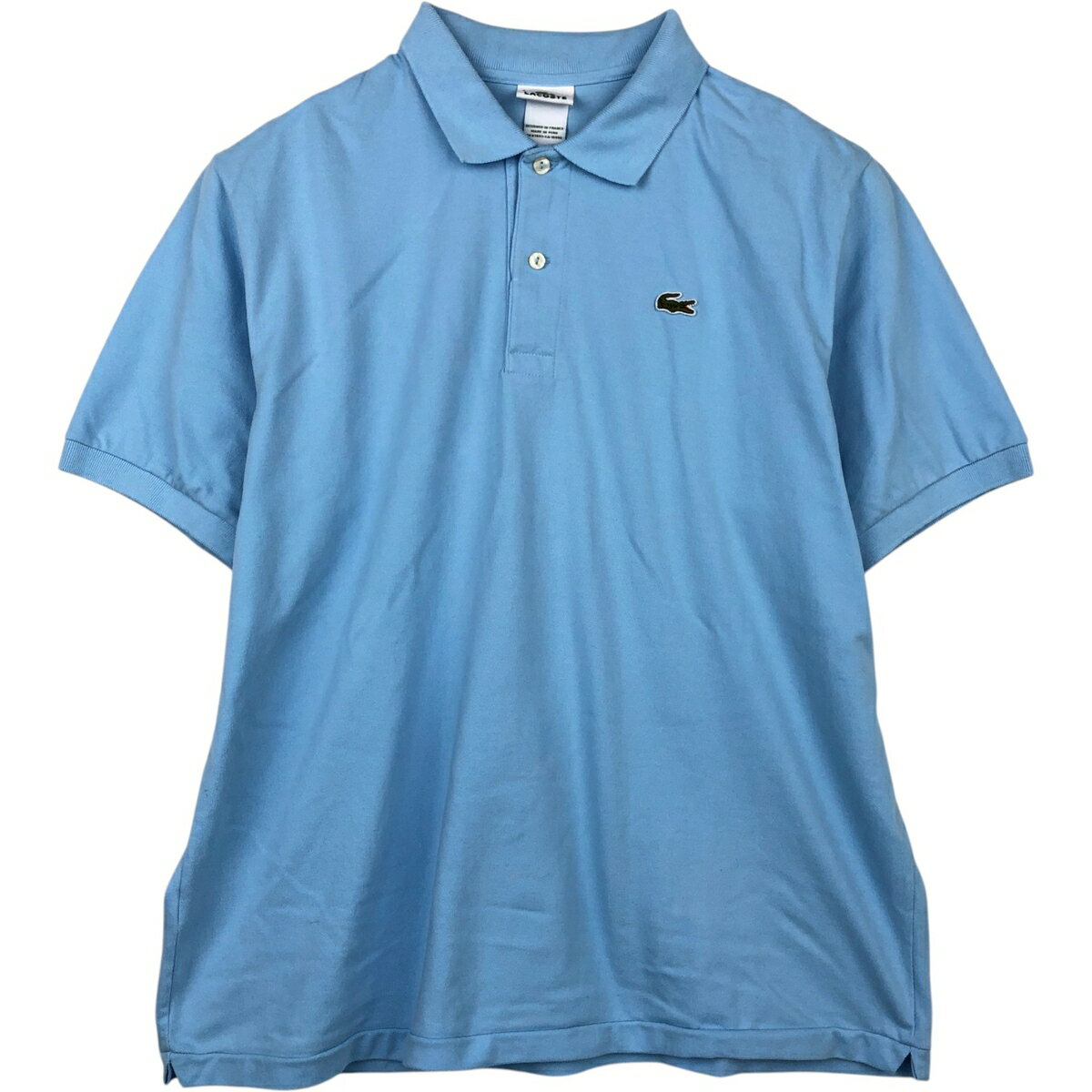 商品詳細 ブランド・LACOSTE・ラコステ・ 特徴・半袖・レギュラーカラー・ モデル/形状・フランス企画・半袖 ポロシャツ・ 素材・コットン:100%・ 色・ブルー系 水色・ 柄・無地・ワンポイント・ 生産国・ペルー製・ 年代 サイズ・メ...