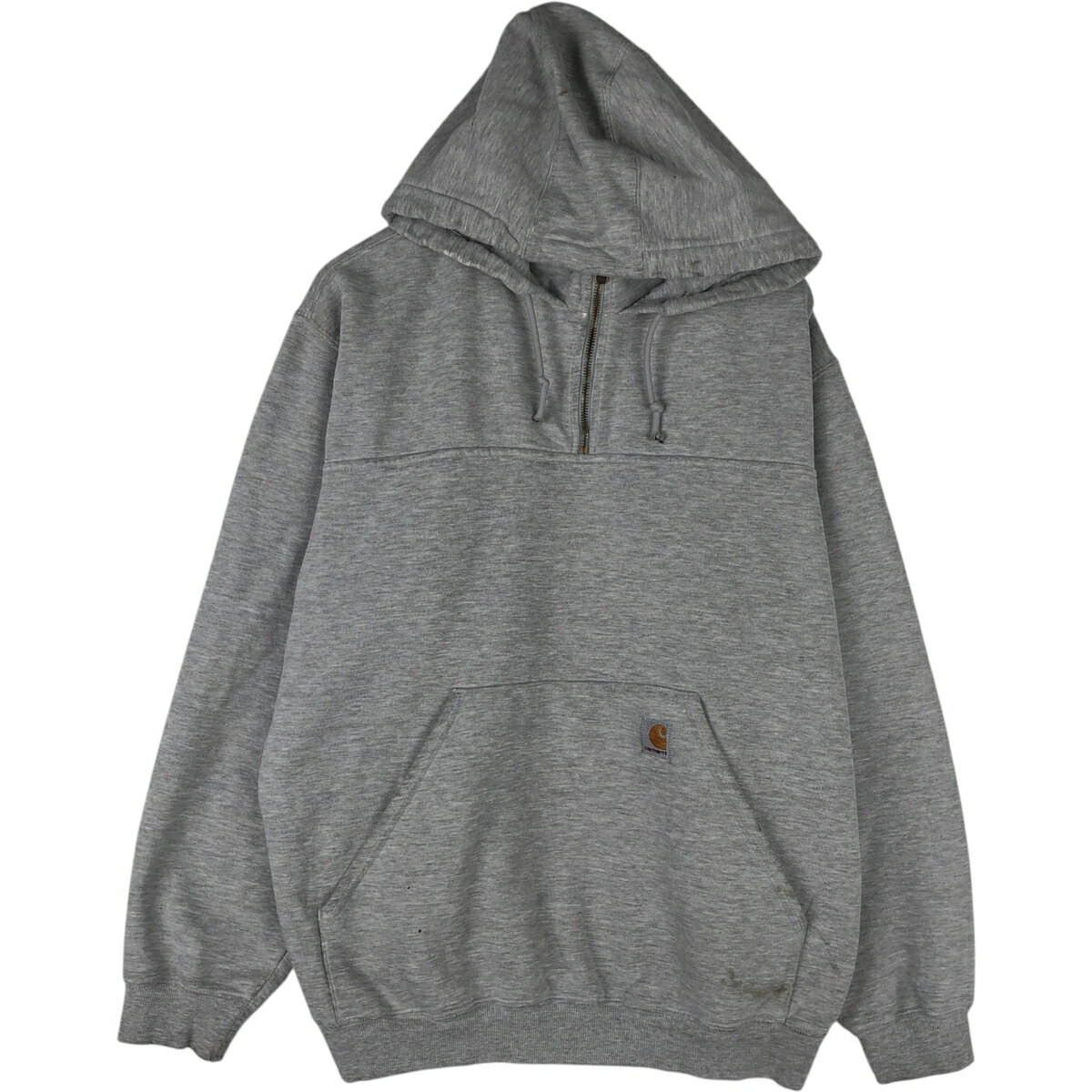 商品詳細 ブランド・Carhartt・カーハート・ 特徴・長袖・ハーフジップ・ モデル/形状・ORIGINAL FIT・スウェットハーフジップパーカー・ 素材・コットン:75%・ポリエステル:25%・ 色・グレー系 灰色・ 柄・無地・ロゴパ...