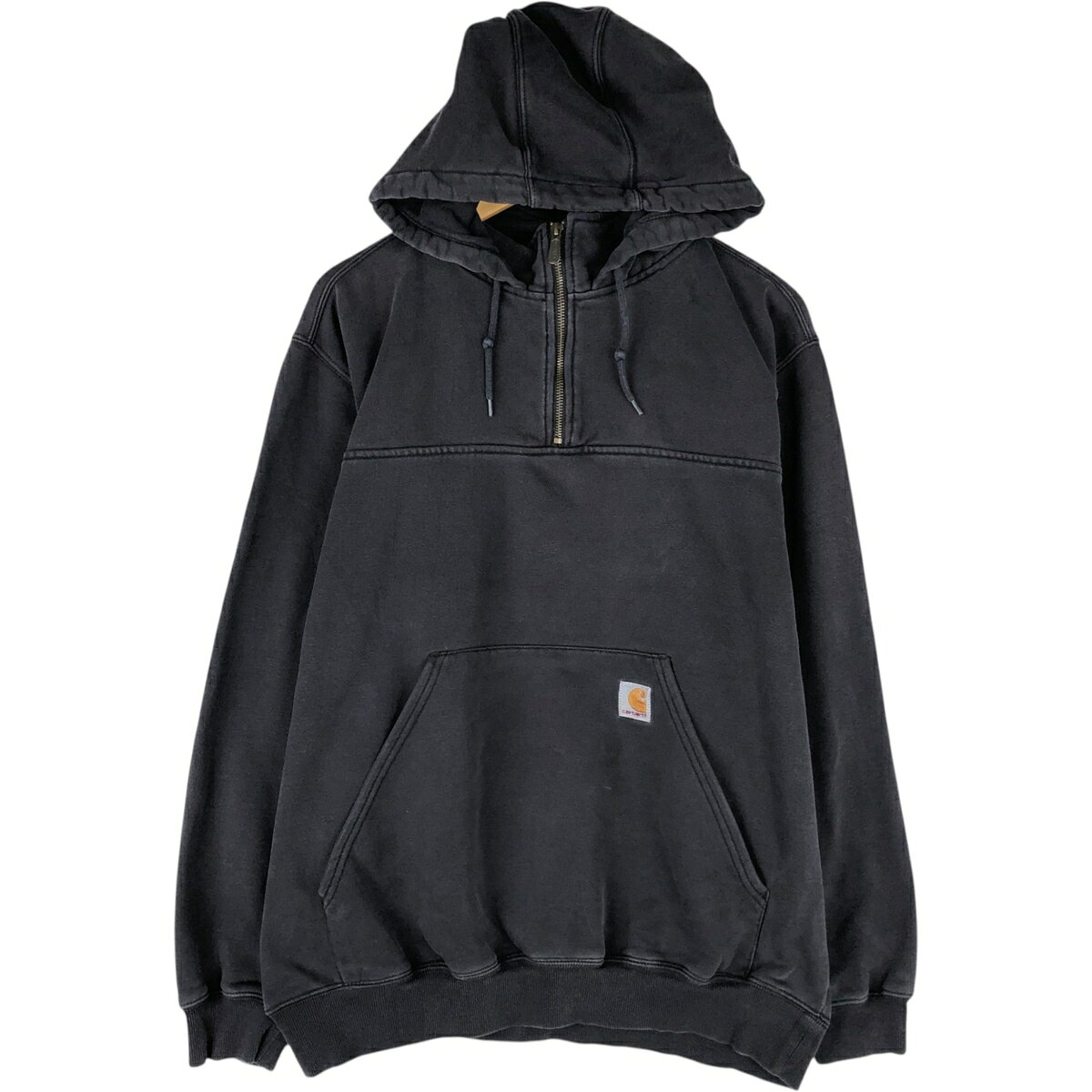 商品詳細 ブランド・Carhartt・カーハート・ 特徴・長袖・ハーフジップ・プルオーバー・ モデル/形状・スウェットハーフジップパーカー・ 素材・コットン:80%・ポリエステル:20%・ 色・チャコール・ 柄・無地・ロゴパッチ・ 生産国・...