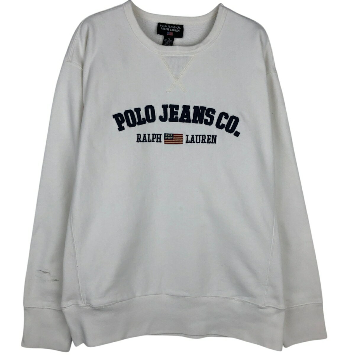 商品詳細 ブランド・Ralph Lauren・ラルフローレン・ 特徴・クルーネック(丸首)・長袖・前Vはめ込みガゼット・サイドリブ・ モデル/形状・POLO JEANS COMPANY・ロゴスウェットシャツ トレーナー・ 素材・コットン:8...