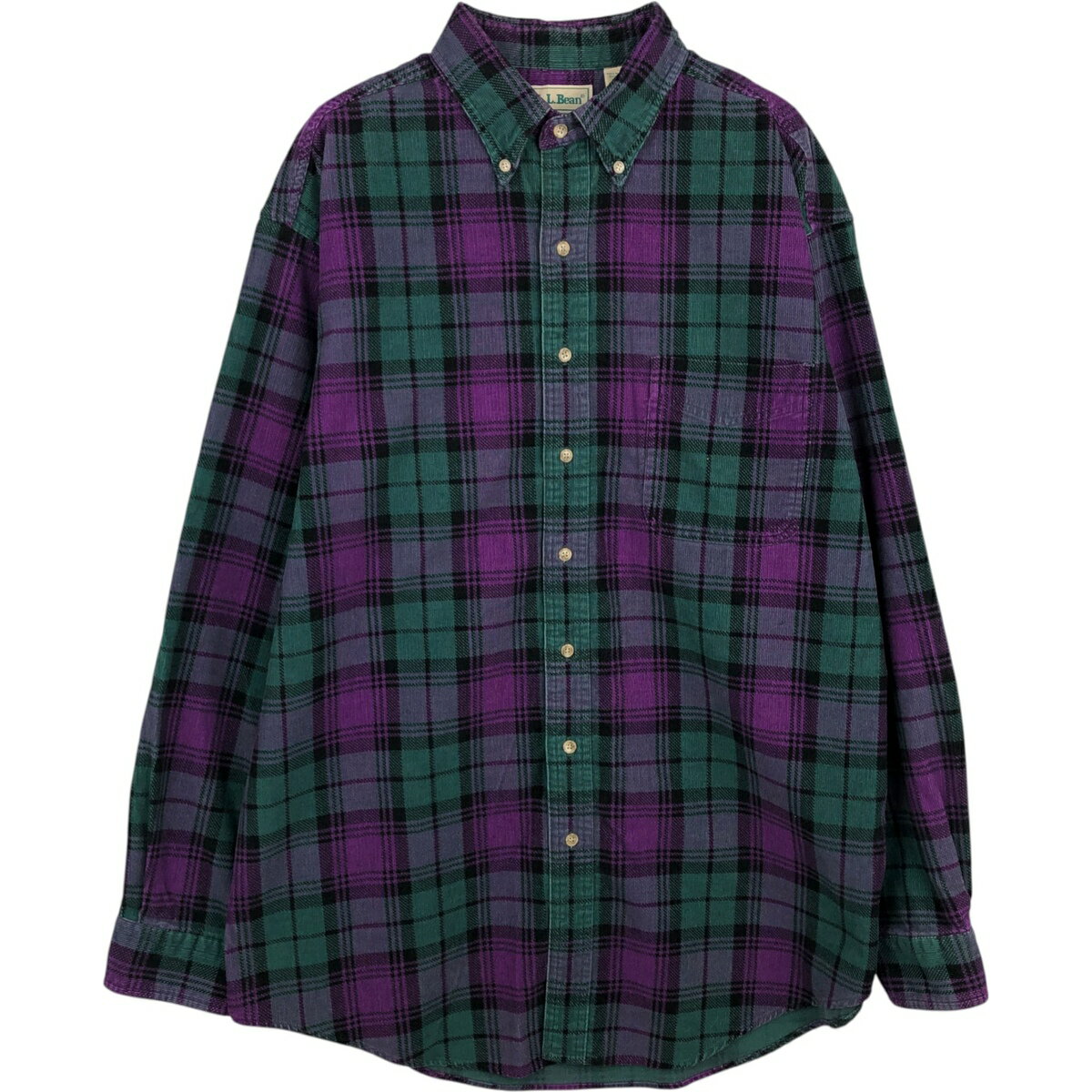 商品詳細 ブランド・L.L.Bean・エルエルビーン・ 特徴・厚手・長袖・ボタンダウン・ヴィンテージ・ モデル/形状・長袖 ボタンダウン コーデュロイシャツ・ 素材・コットン:100%・ 色・パープル系 紫色・グリーン系 緑色・ 柄・チェッ...