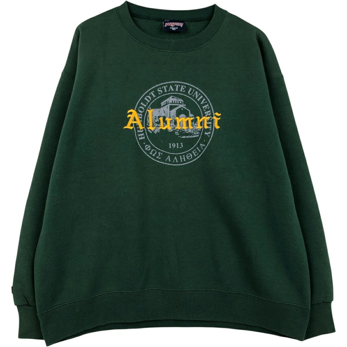 商品詳細 ブランド・JANSPORT・ジャンスポーツ・ 特徴・クルーネック(丸首)・長袖・ヴィンテージ・ モデル/形状・カレッジスウェットシャツ トレーナー・ 素材・コットン:50%・ポリエステル:50%・ 色・グリーン系 緑色・ 柄・プリ...