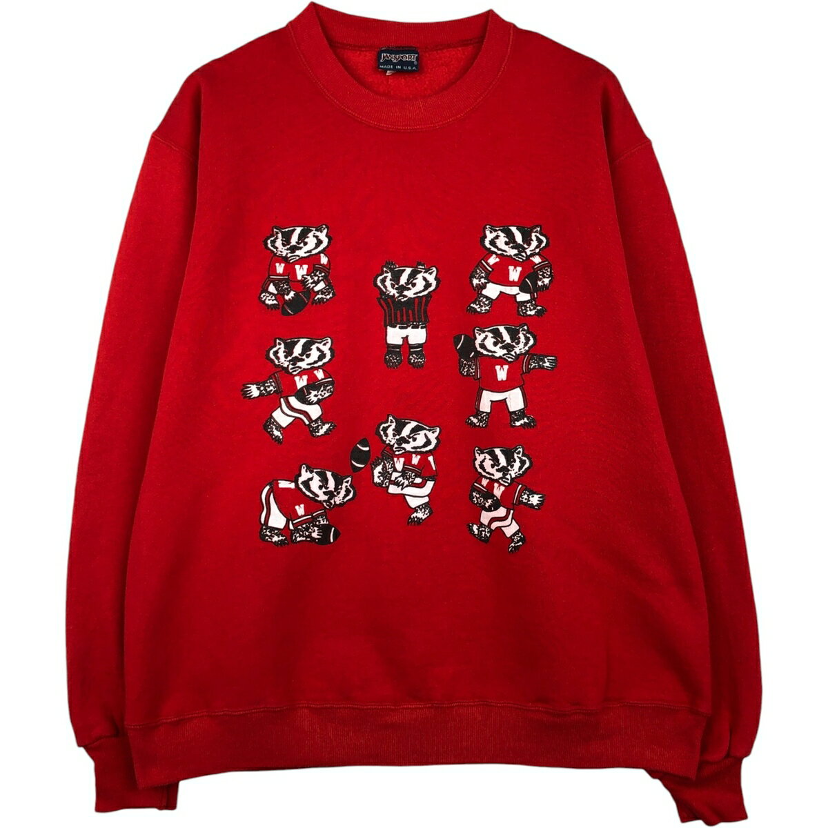 商品詳細 ブランド・JANSPORT・ジャンスポーツ・ 特徴・クルーネック(丸首)・長袖・ヴィンテージ・両面プリント・ モデル/形状・WISCONSIN ウィスコンシン大学・カレッジ キャラクタースウェットシャツ トレーナー・ 素材・ポリエ...