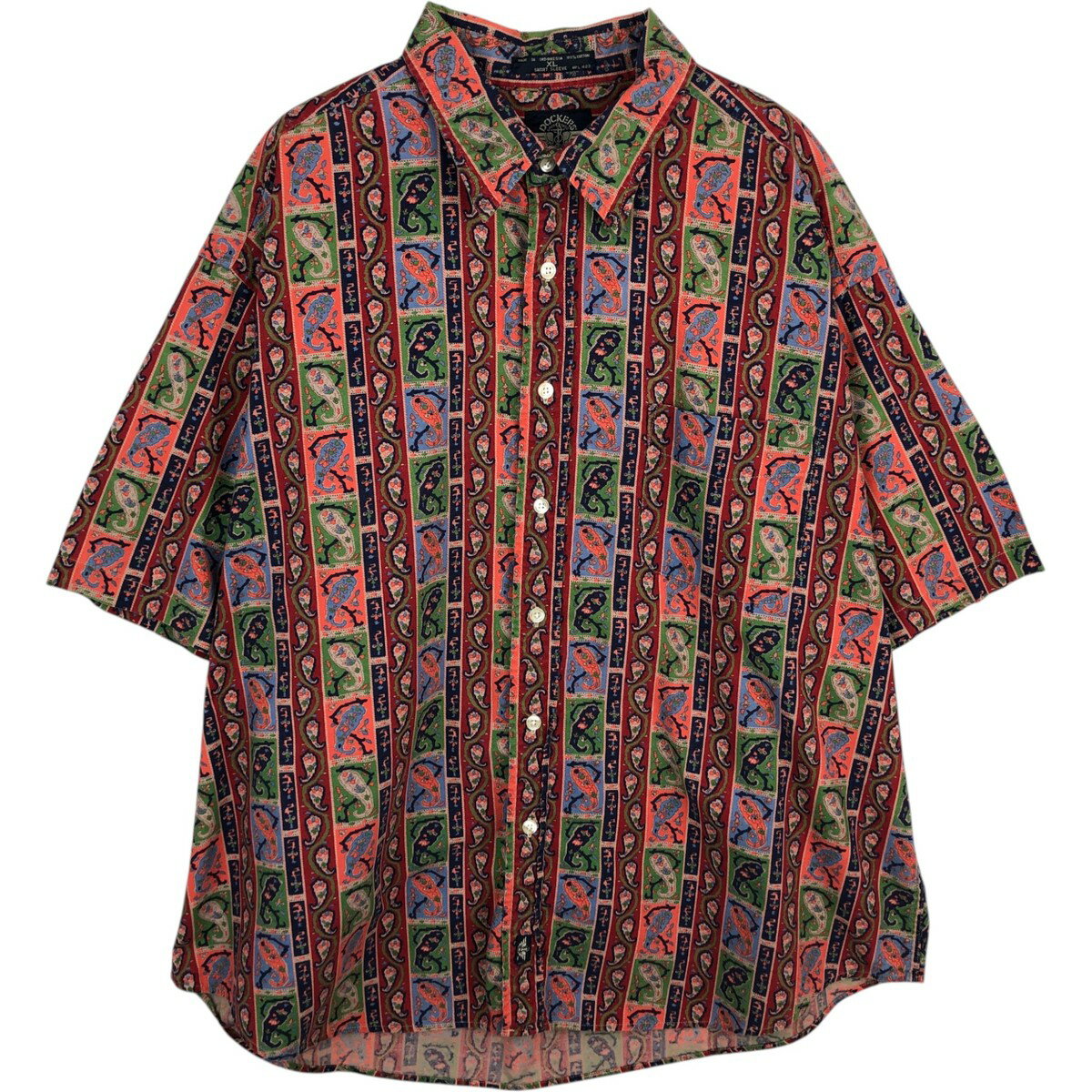 商品詳細 ブランド・DOCKERS・ドッカーズ・ 特徴・半袖・レギュラーカラー・ モデル/形状・半袖 コットンシャツ・ 素材・コットン:100%・ 色・レッド系 赤色・オレンジ系・ 柄・総柄・ペイズリー柄・ 生産国・インドネシア製・ 年代 ...