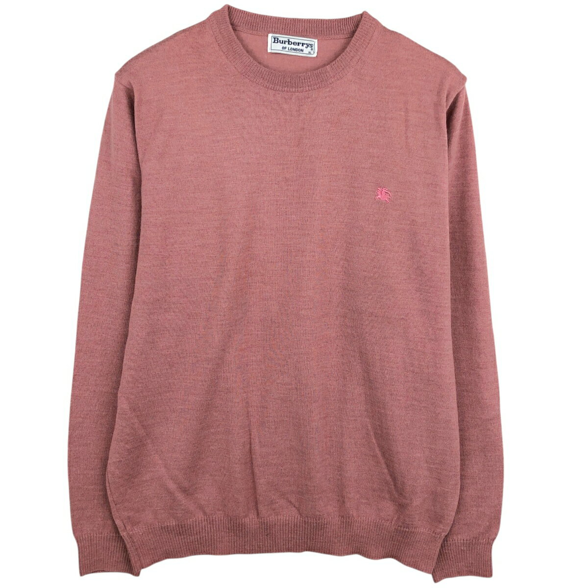 商品詳細 ブランド・Burberry's・バーバリー・ 特徴・長袖・クルーネック(丸首)・ モデル/形状・BURBERRYS OF LONDON・ニットセーター・ 素材・不明・ 色・ピンク系・ 柄・無地・ワンポイント・ 生産国・不明・ 年代...