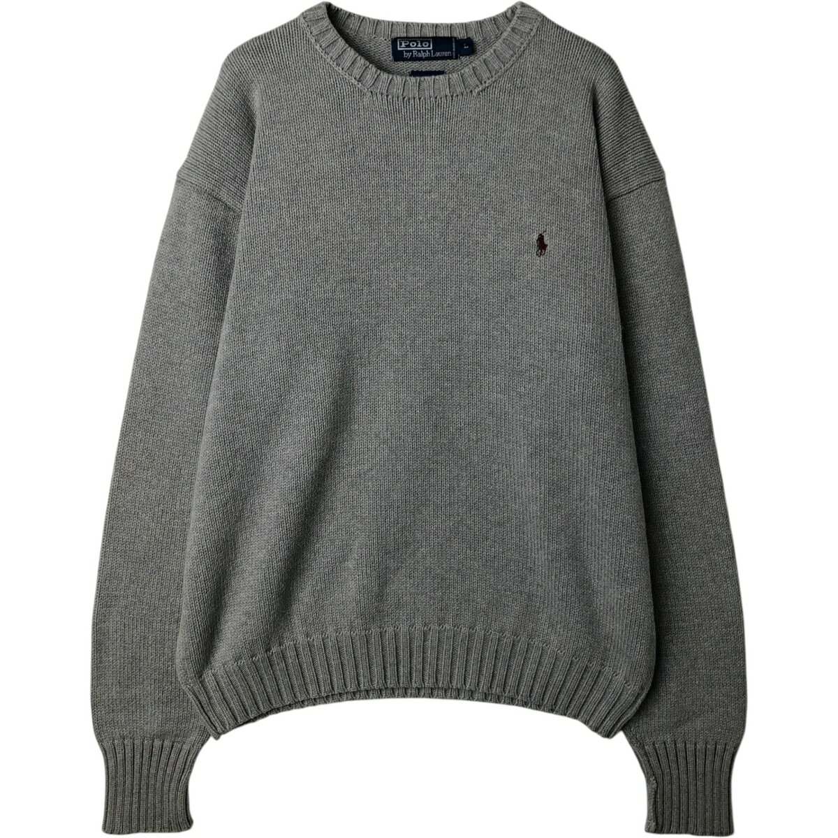 商品詳細 ブランド・Ralph Lauren・ラルフローレン・ 特徴・長袖・クルーネック(丸首)・ モデル/形状・POLO by Ralph Lauren・コットンニットセーター・ 素材・コットン:100%・ 色・グレー系 灰色・ 柄・無地...
