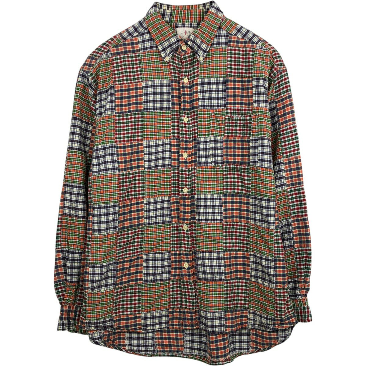 商品詳細 ブランド・J.Crew・ジェイクルー・ 特徴・薄手・パッチワーク・ボタンダウン・ヴィンテージ・ モデル/形状・長袖 ボタンダウンチェックシャツ・ 素材・コットン:100%・ 色・オレンジ系・マルチカラー・ 柄・チェック柄・ 生産国...