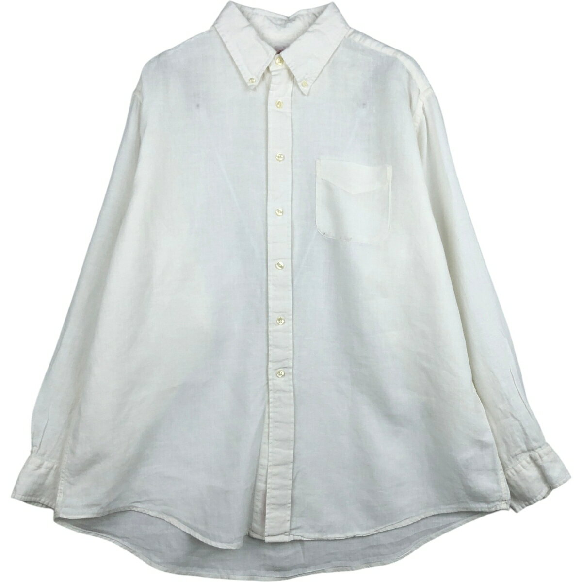 商品詳細 ブランド・Brooks Brothers・ブルックスブラザーズ・ 特徴・薄手・ボタンダウン・長袖・ モデル/形状・346・長袖 リネン ボタンダウンシャツ・ 素材・リネン:100%・ 色・ホワイト系 白色・ 柄・無地・ 生産国・中...