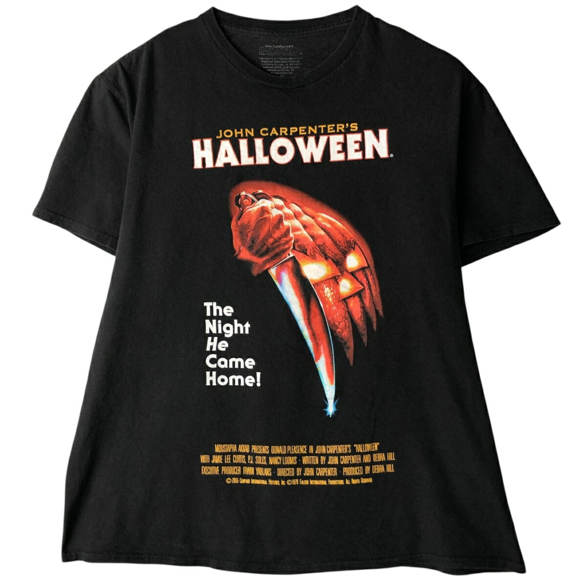商品詳細 ブランド・UNKNOWN・ 特徴・クルーネック(丸首)・半袖・ モデル/形状・HALLOWEEN ハロウィン・映画 ムービーTシャツ・ 素材・コットン:100%・ 色・ブラック系 黒色・ 柄・プリント・ 生産国・メキシコ製・ 年代...