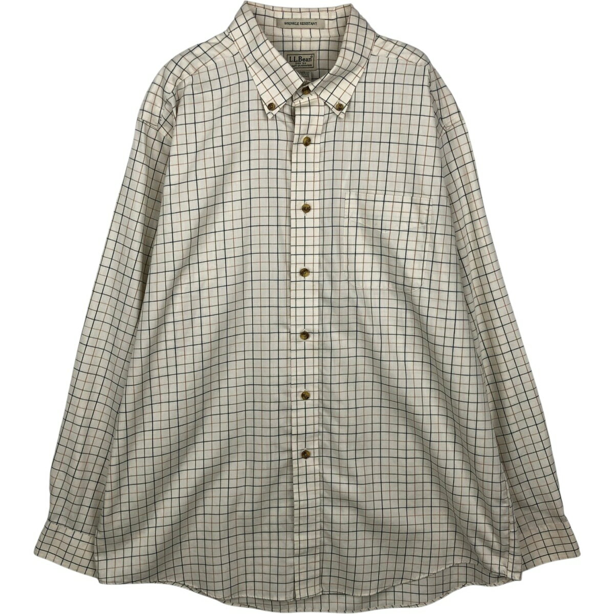 商品詳細 ブランド・L.L.Bean・エルエルビーン・ 特徴・薄手・ボタンダウン・長袖・ヴィンテージ・ モデル/形状・長袖 ボタンダウンチェックシャツ・ 素材・コットン:100%・ 色・アイボリー・ 柄・チェック柄・ 生産国・マレーシア製・...