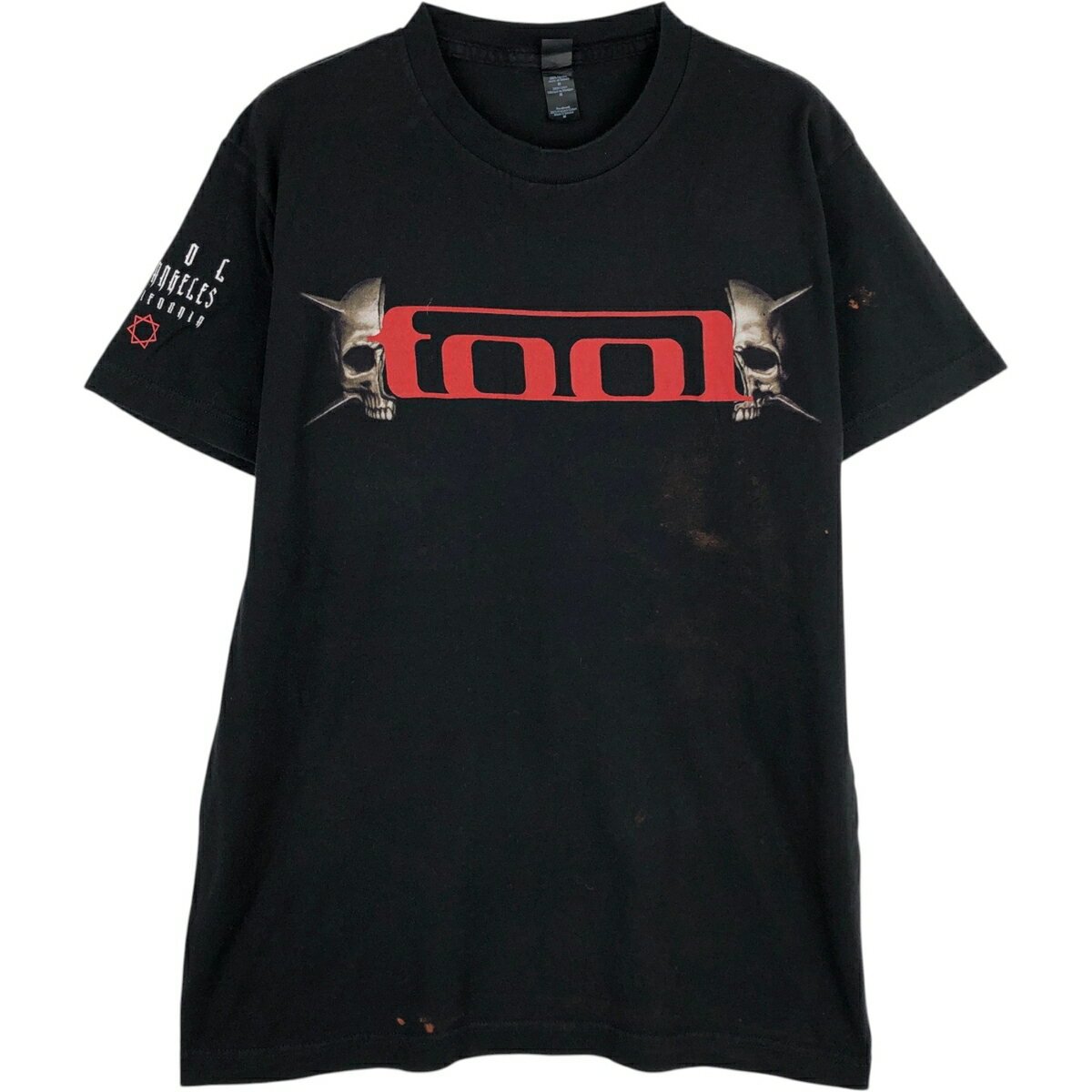 商品詳細 ブランド・TULTEX・タルテックス・ 特徴・クルーネック(丸首)・半袖・メタル・袖プリント・両面プリント・ モデル/形状・TOOLトゥール・バンドTシャツ バンT・ 素材・コットン:100%・ 色・ブラック系 黒色・ 柄・プリン...