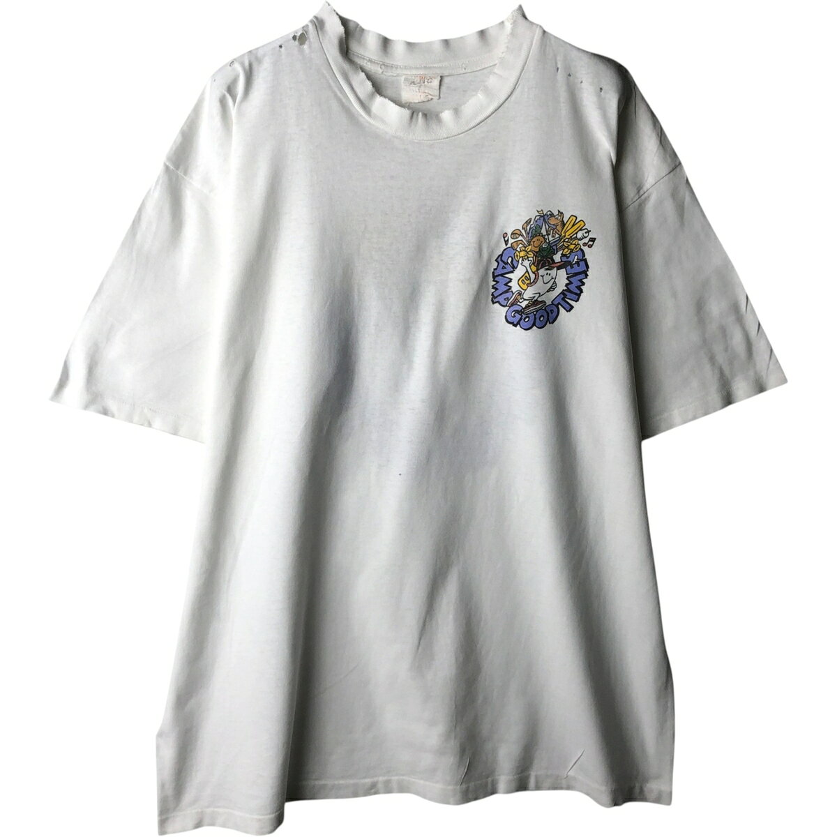 商品詳細 ブランド・KING Ts・ 特徴・クルーネック(丸首)・半袖・シングルステッチ・アメカジ・ヴィンテージ・ モデル/形状・プリントTシャツ・ 素材・コットン:100%・ 色・ホワイト系 白色・ 柄・プリント・ 生産国・不明・ 年代 ...