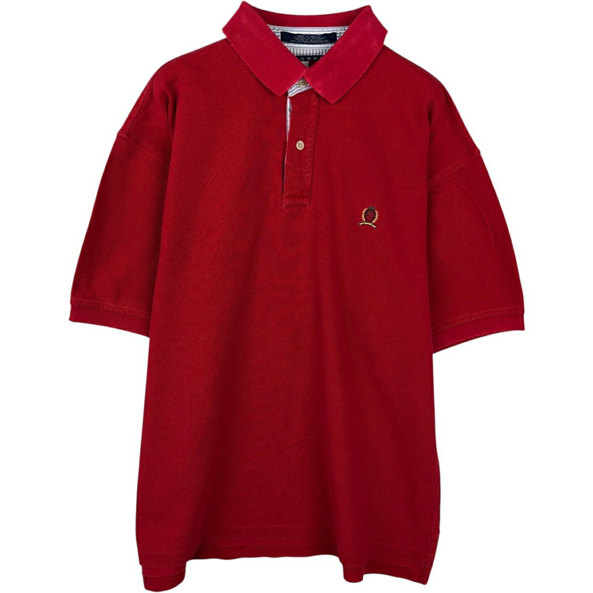 商品詳細 ブランド・TOMMY HILFIGER・トミーヒルフィガー・ 特徴・半袖・ヴィンテージ・レギュラーカラー・ モデル/形状・半袖 ポロシャツ・ 素材・コットン:100%・ 色・レッド系 赤色・ 柄・無地・ワンポイント・ 生産国・タイ...