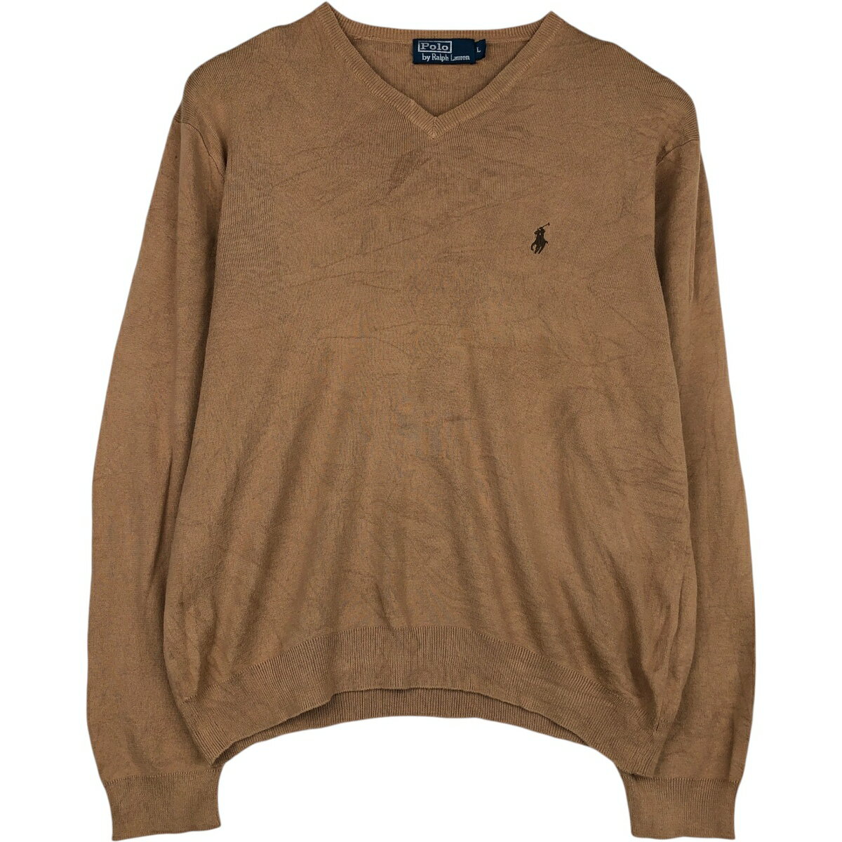 商品詳細 ブランド・Ralph Lauren・ラルフローレン・ 特徴・長袖・Vネック・ モデル/形状・POLO by Ralph Lauren・Vネック ピマコットンニットセーター・ 素材・ピマコットン:100%・ 色・ベージュ系 ブラウン...