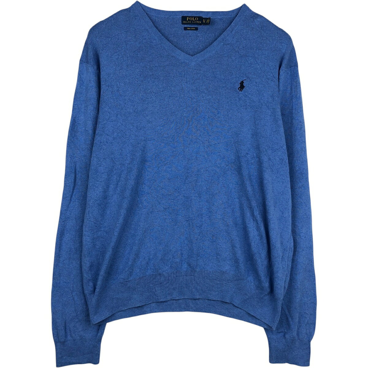 商品詳細 ブランド・Ralph Lauren・ラルフローレン・ 特徴・長袖・Vネック・ モデル/形状・POLO RALPH LAUREN・Vネック ピマコットンニットセーター・ 素材・ピマコットン:100%・ 色・ブルー系 青色・ 柄・無地...