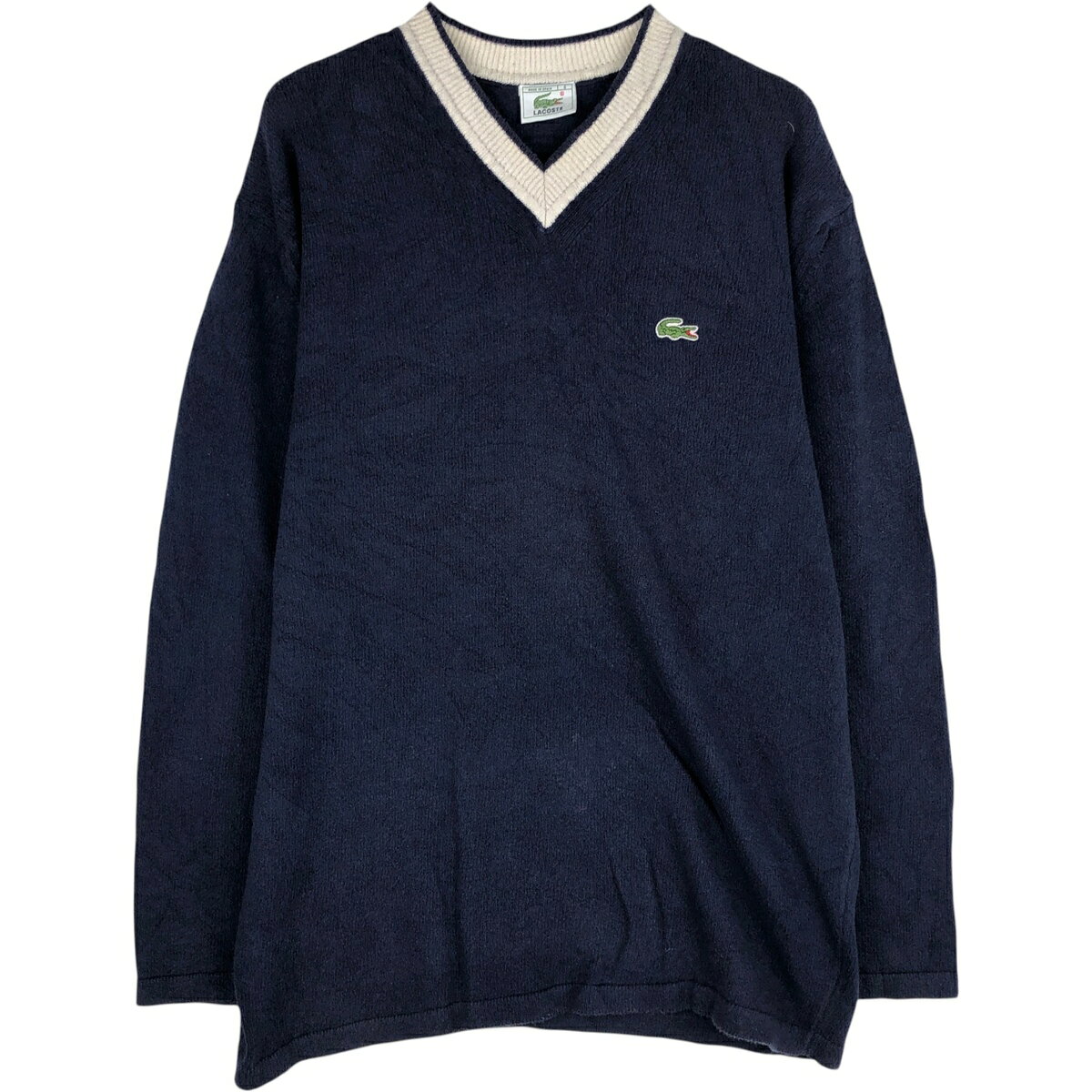 商品詳細 ブランド・LACOSTE・ラコステ・ 特徴・長袖・Vネック・ モデル/形状・Vネック コットンニットセーター・ 素材・コットン:67%・ポリアミド:33%・ 色・ネイビー系 紺色・アイボリー・ 柄・無地・ワンポイント・ 生産国・ス...