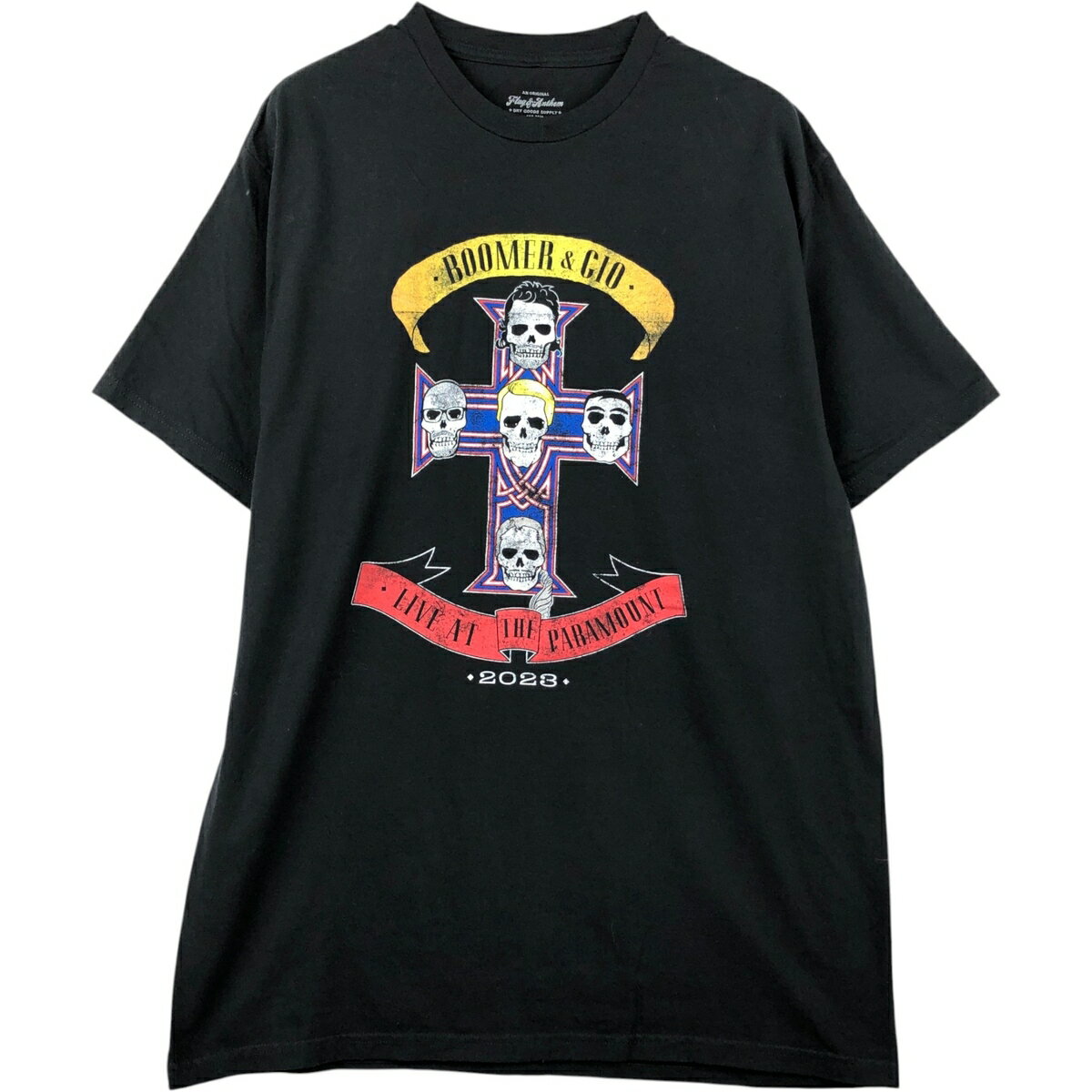 商品詳細 ブランド・Flag&Anthem・ 特徴・クルーネック(丸首)・半袖・パロディ・両面プリント・ モデル/形状・プリントTシャツ・ 素材・コットン:100%・ 色・ブラック系 黒色・ 柄・プリント・ドクロ柄 スカル柄・ 生産国・不明...