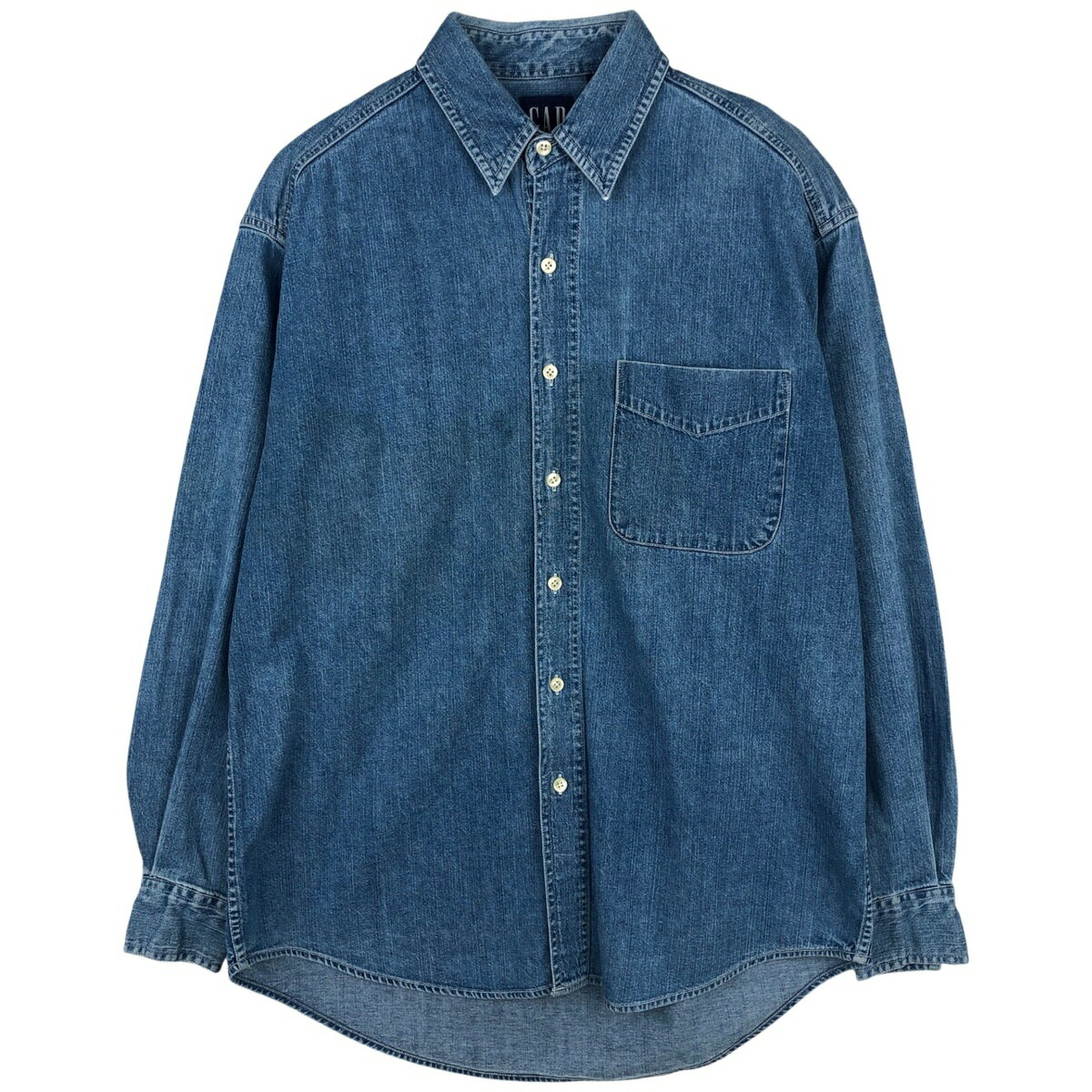 商品詳細 ブランド・GAP・ギャップ・ 特徴・薄手・レギュラーカラー・長袖・ヴィンテージ・ モデル/形状・オールドギャップ・長袖 デニムシャツ・ 素材・コットン:100%・ 色・ブルー系 青色・ 柄・無地・ 生産国・インドネシア製・ 年代・...