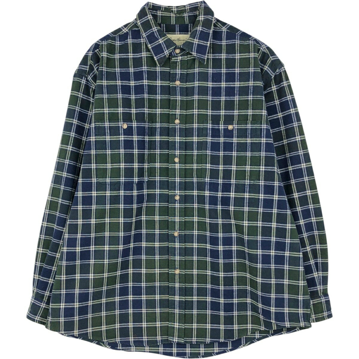 商品詳細 ブランド・Eddie Bauer・エディーバウアー・ 特徴・厚手・長袖・レギュラーカラー・ モデル/形状・長袖 フランネルチェックシャツ・ 素材・コットン:100%・ 色・グリーン系 緑色・ネイビー系 紺色・ホワイト系 白色・ 柄...