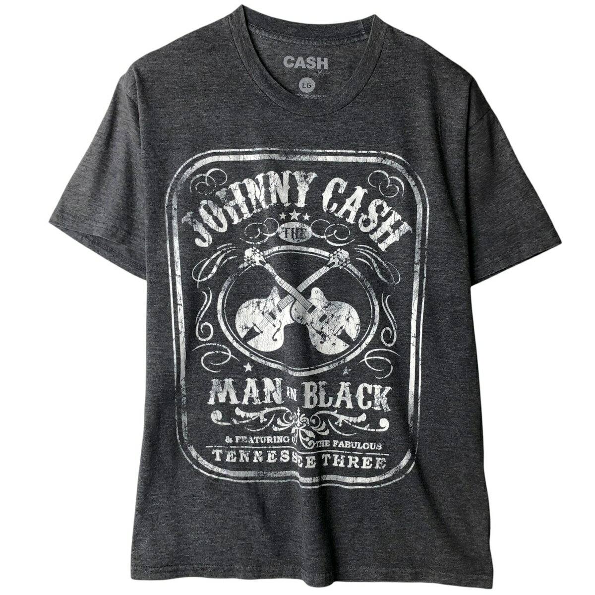 商品詳細 ブランド・UNKNOWN・ 特徴・クルーネック(丸首)・半袖・ロック・フェード・ モデル/形状・JOHNNY CASH ジョニーキャッシュ・バンドTシャツ バンT・ 素材・コットン:50%・ポリエステル:50%・ 色・グレー系 灰...