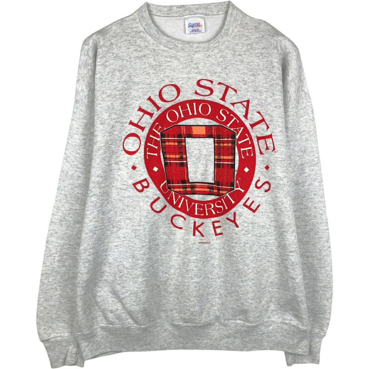 商品詳細 ブランド・SANTEE sweats・ 特徴・クルーネック(丸首)・長袖・ モデル/形状・OHIO STATE オハイオ州立大学・カレッジスウェットシャツ トレーナー・ 素材・コットン・ポリエステル・ 色・グレー系 灰色・ 柄・プ...