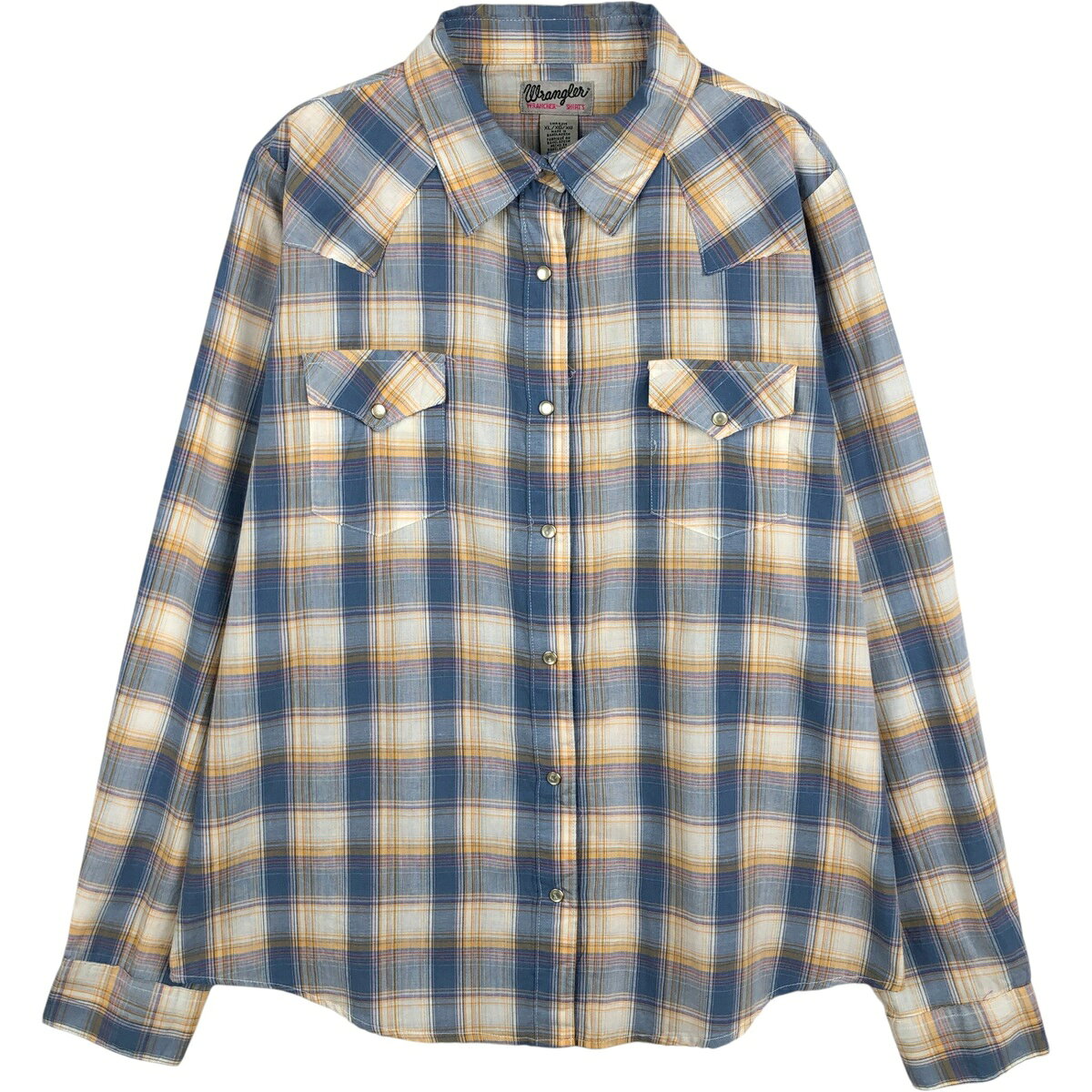 商品詳細 ブランド・Wrangler・ラングラー・ 特徴・薄手・長袖・レギュラーカラー・ウエスタンヨーク・パールスナップボタン・ モデル/形状・WRANCHER SHIRTS・長袖 ウエスタンシャツ・ 素材・コットン:55%・ポリエステル:...