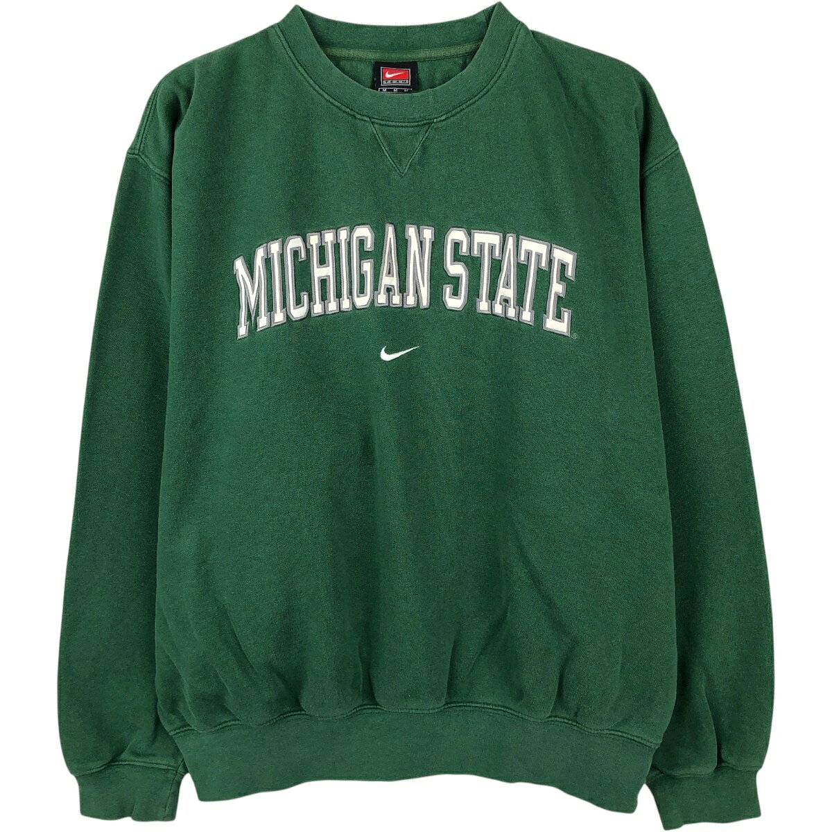 商品詳細 ブランド・NIKE・ナイキ・ 特徴・クルーネック(丸首)・長袖・前Vガゼット・MICHIGAN STATE ミシガン州立大学・センターロゴ・ モデル/形状・TEAM・カレッジスウェットシャツ トレーナー・ 素材・コットン:80%・...