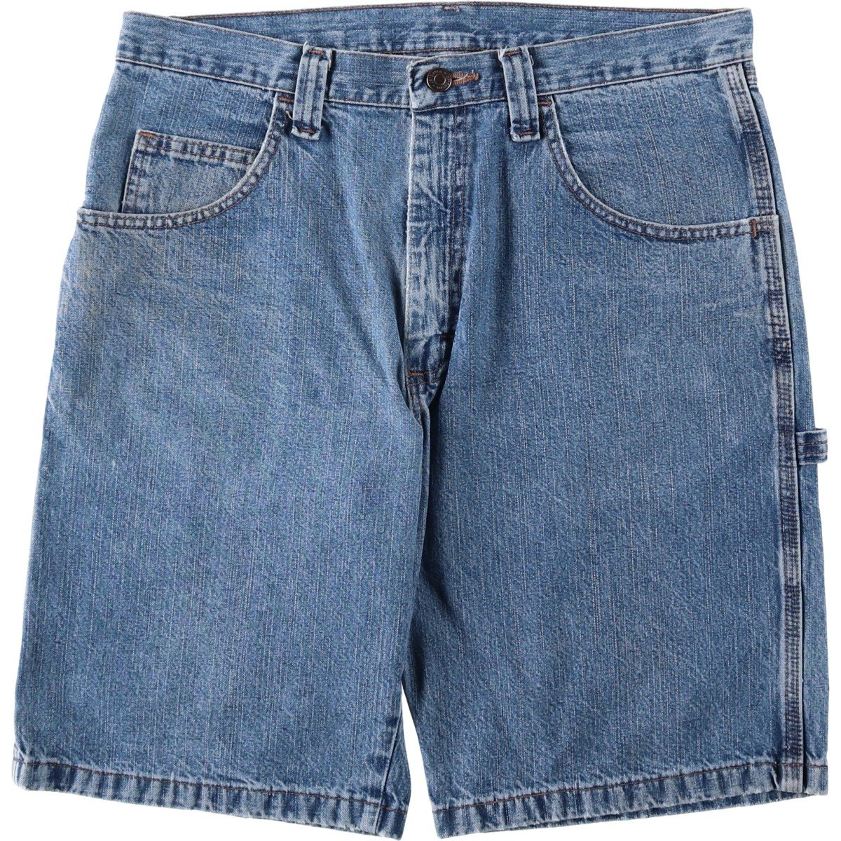 商品詳細 ブランド・Wrangler・ラングラー・ 特徴・ジッパーフライ・ハンマーループ・スパナポケット・ジョーツ・ モデル/形状・CARPENTER・デニムペインターショーツ ショートパンツ・ 素材・コットン:100%・ 色・ブルー系 青...