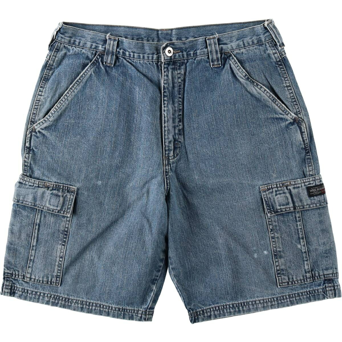 商品詳細 ブランド・Wrangler・ラングラー・ 特徴・ジッパーフライ・カーゴポケット・ モデル/形状・カーゴショーツ ショートパンツ・ 素材・コットン:100%・ 色・ブルー系 青色・ 柄・無地・ロゴパッチ・ 生産国・ニカラグア製・ 年...
