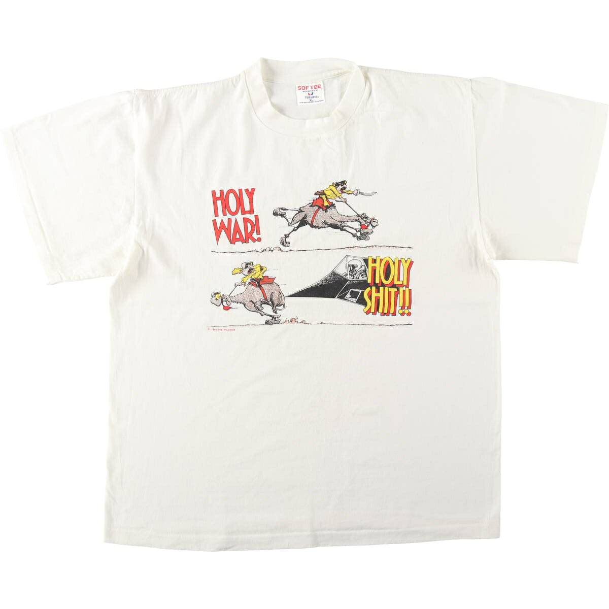 商品詳細 ブランド・SOF TEE・ 特徴・クルーネック(丸首)・アメカジ・シングルステッチ・ヴィンテージ・ モデル/形状・プリントTシャツ・ 素材・コットン:100%・ 色・ホワイト系 白色・ 柄・プリント・ 生産国・USA製・ 年代・9...