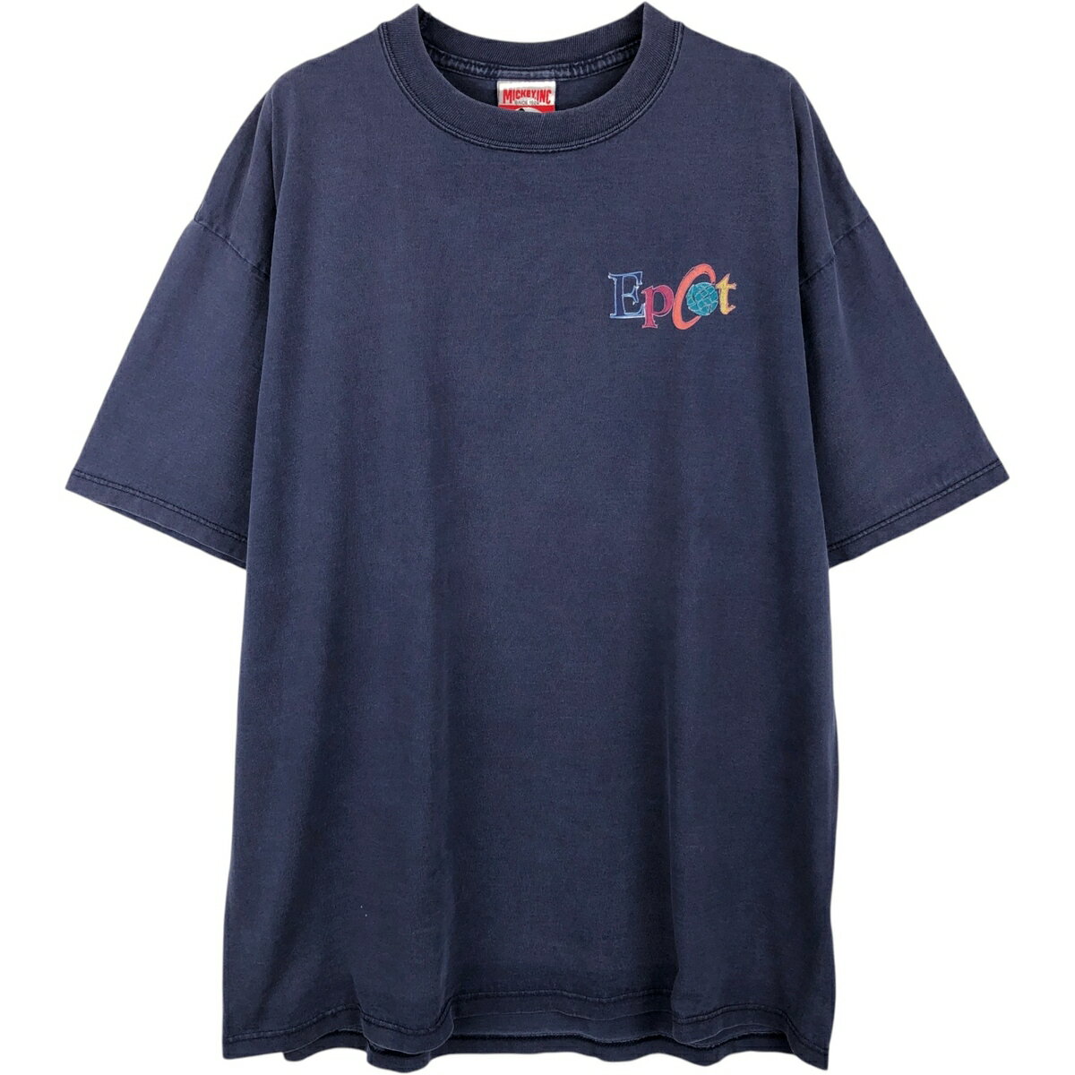 商品詳細 ブランド・MICKEY INC・ 特徴・クルーネック(丸首)・半袖・ヴィンテージ・両面プリント・ モデル/形状・Epcot エプコット・アドバタイジングTシャツ・ 素材・不明・ 色・ネイビー系 紺色・ 柄・プリント・ 生産国・不明...