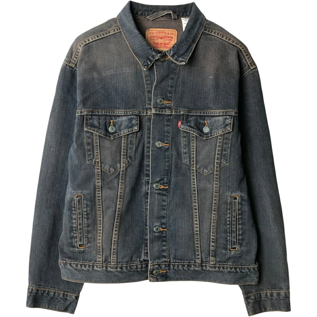 商品詳細 ブランド・Levi's・リーバイス・ 特徴・薄手・長袖・フェード・ モデル/形状・STANDARD TRUCKER・デニムジャケット Gジャン・ 素材・コットン:100%・ 色・ネイビー系 紺色・ 柄・無地・ 生産国・コロンビア製...