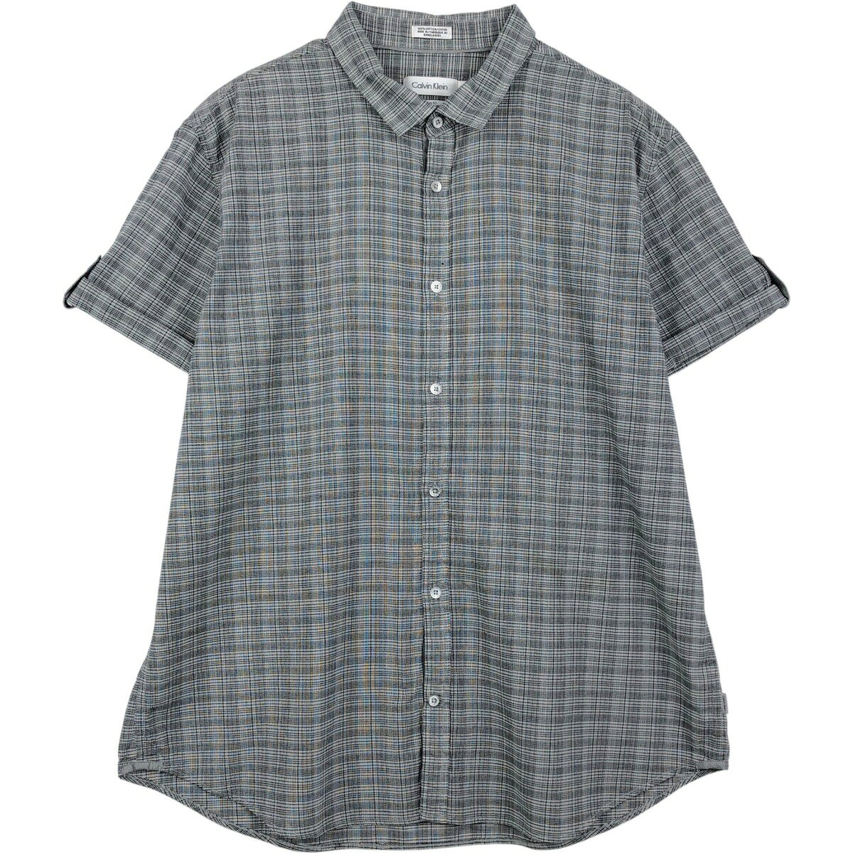 商品詳細 ブランド・Calvin klein・カルバンクライン・ 特徴・半袖・レギュラーカラー・ モデル/形状・classic fit・半袖 コットン チェックシャツ・ 素材・コットン:100%・ 色・グレー系 灰色・マルチカラー・ 柄・チ...
