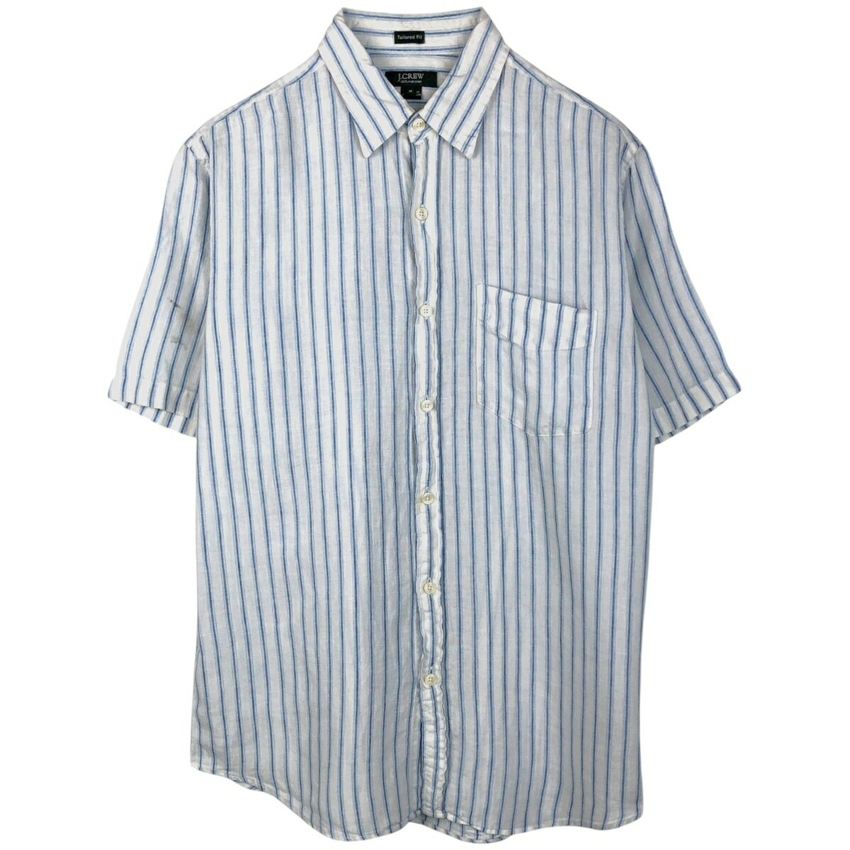商品詳細 ブランド・J.Crew・ジェイクルー・ 特徴・半袖・レギュラーカラー・ モデル/形状・Tailored Fit・半袖 リネンシャツ・ 素材・リネン:100%・ 色・ホワイト系 白色・ブルー系 青色・ブルー系 水色・ 柄・ストライプ...