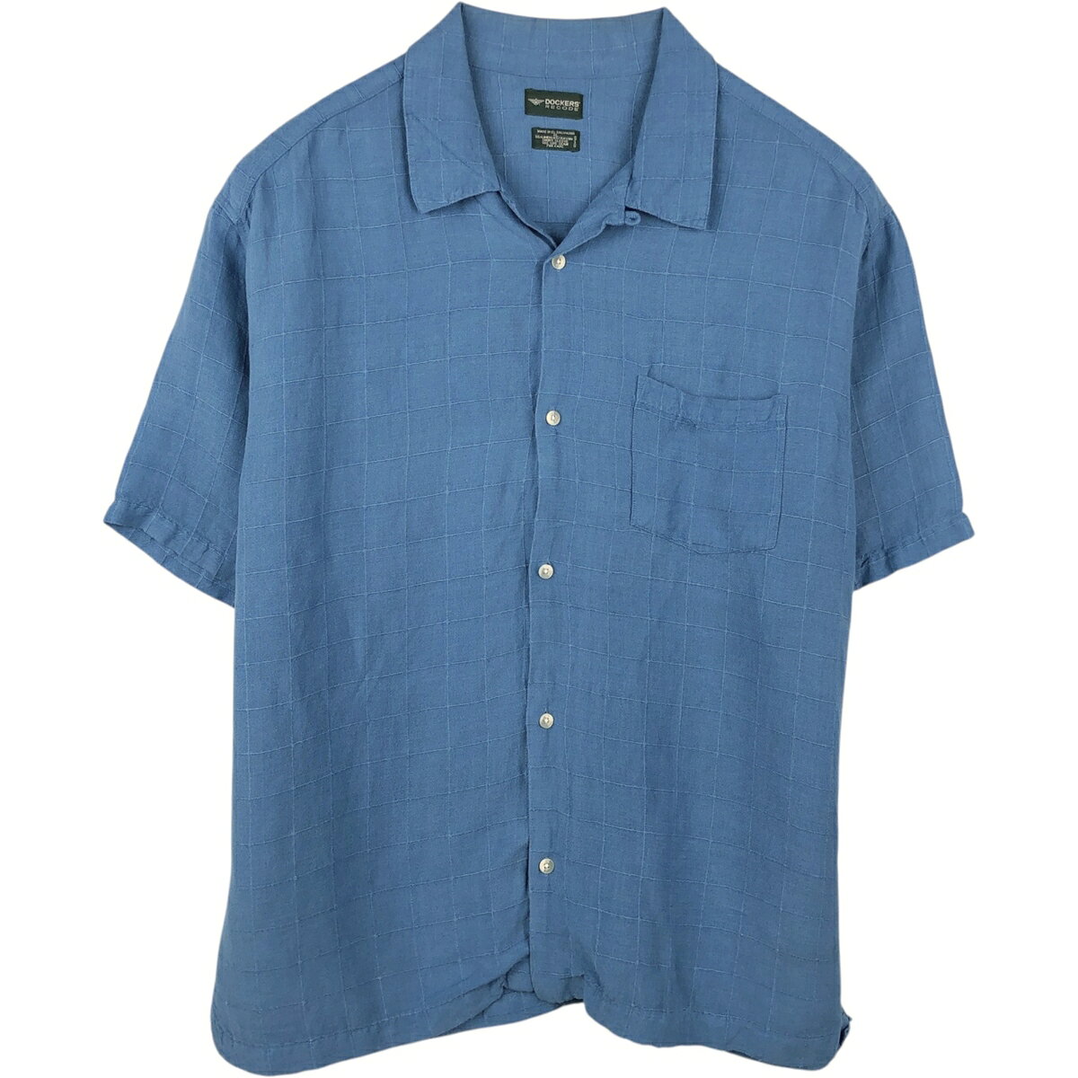 商品詳細 ブランド・DOCKERS・ドッカーズ・ 特徴・オープンカラー・半袖・ボックスシャツ・ モデル/形状・RECODE・半袖 オープンカラー リネンシャツ・ 素材・リネン:55%・レーヨン:45%・ 色・ブルー系 青色・ 柄・チェック柄...