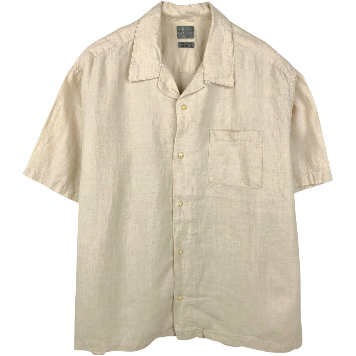 商品詳細 ブランド・DOCKERS・ドッカーズ・ 特徴・オープンカラー・半袖・ボックスシャツ・ モデル/形状・RECODE・半袖 オープンカラー リネンシャツ・ 素材・リネン:100%・ 色・アイボリー・ 柄・無地・ 生産国・フィリピン製・...